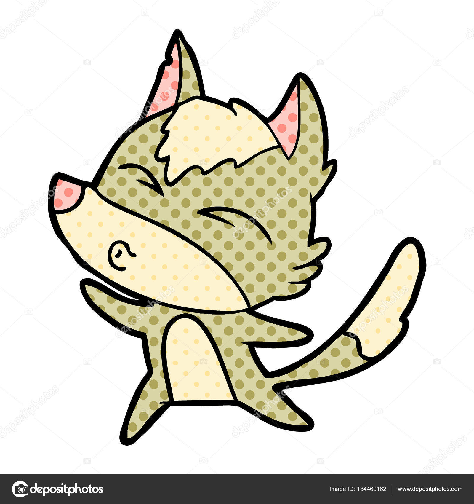 Vector Illustration Cartoon Wolf Stock Illustration by ©lineartestpilot ...