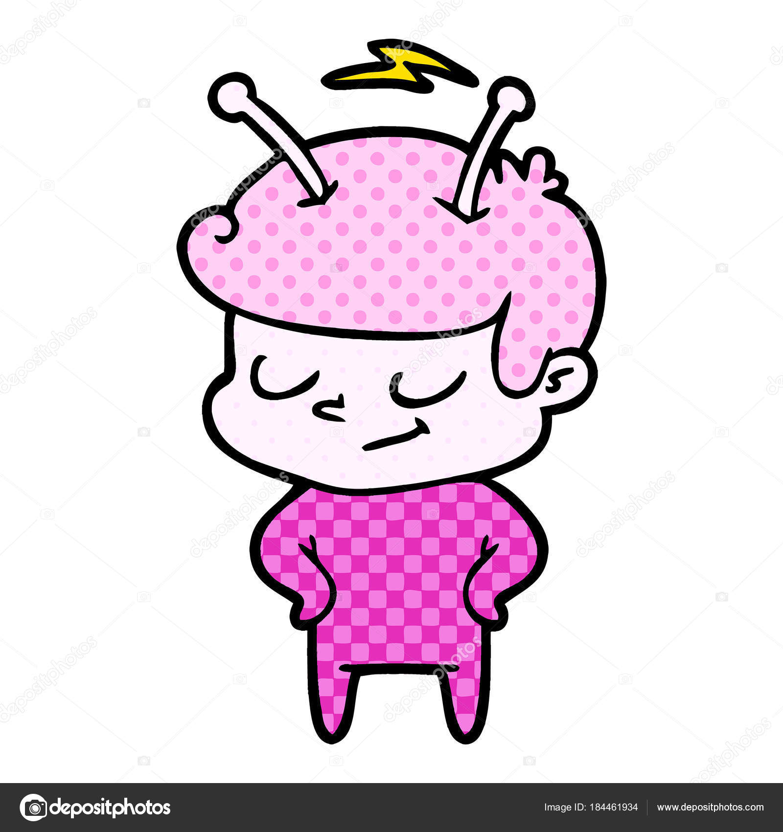 Vector Illustration Friendly Cartoon Spaceman Stock Vector by ...