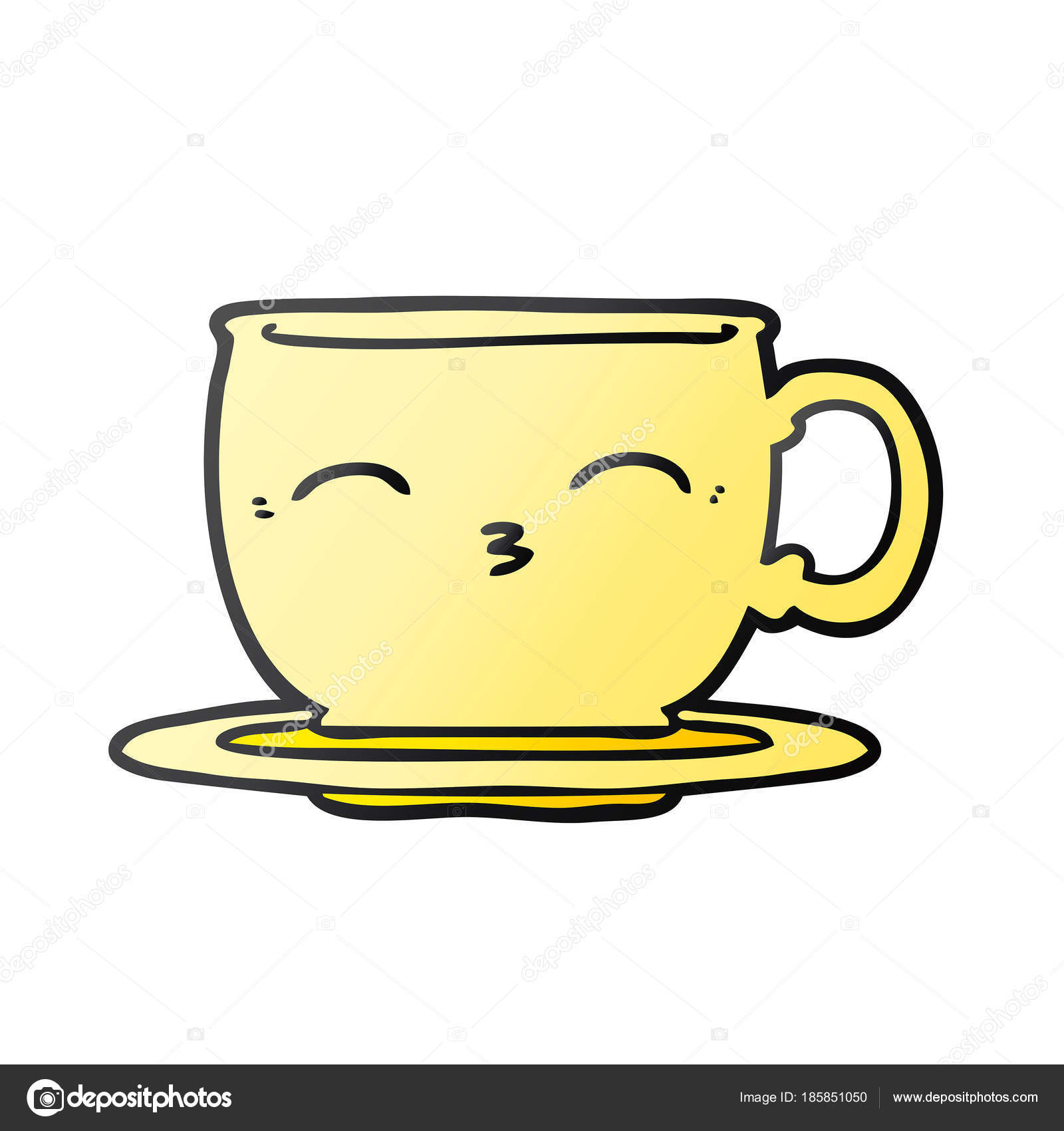 Vector Illustration Cartoon Tea Cup Stock Vector by ©lineartestpilot ...