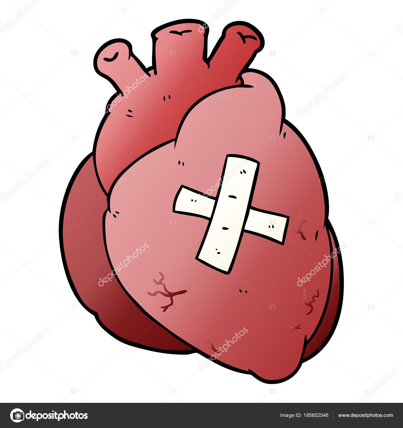 Vector Illustration Cartoon Heart Stock Vector by ©lineartestpilot ...