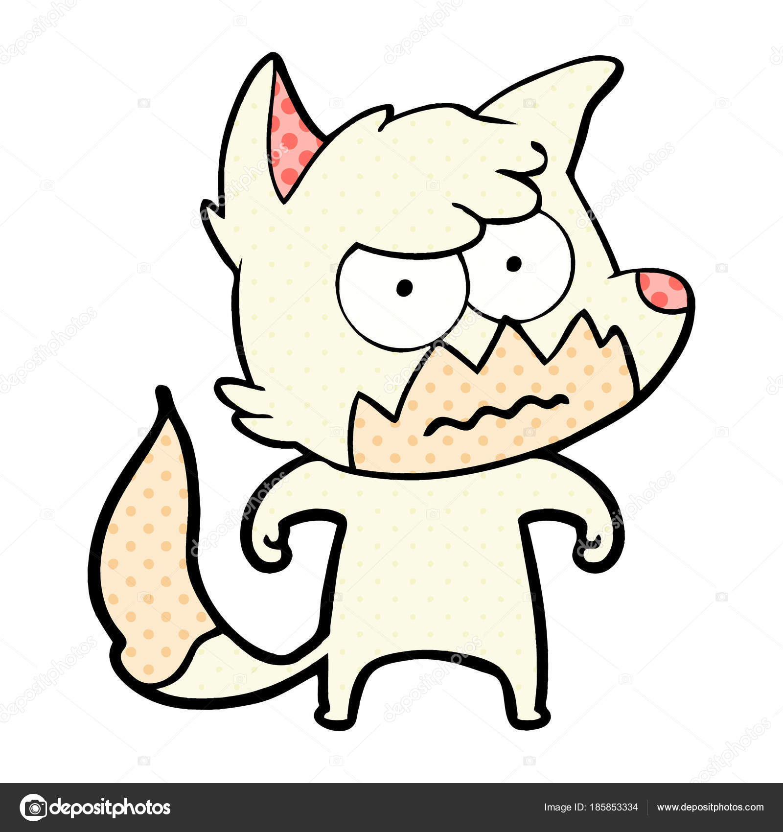 Vector Illustration Cartoon Annoyed Fox Stock Vector Image by ...