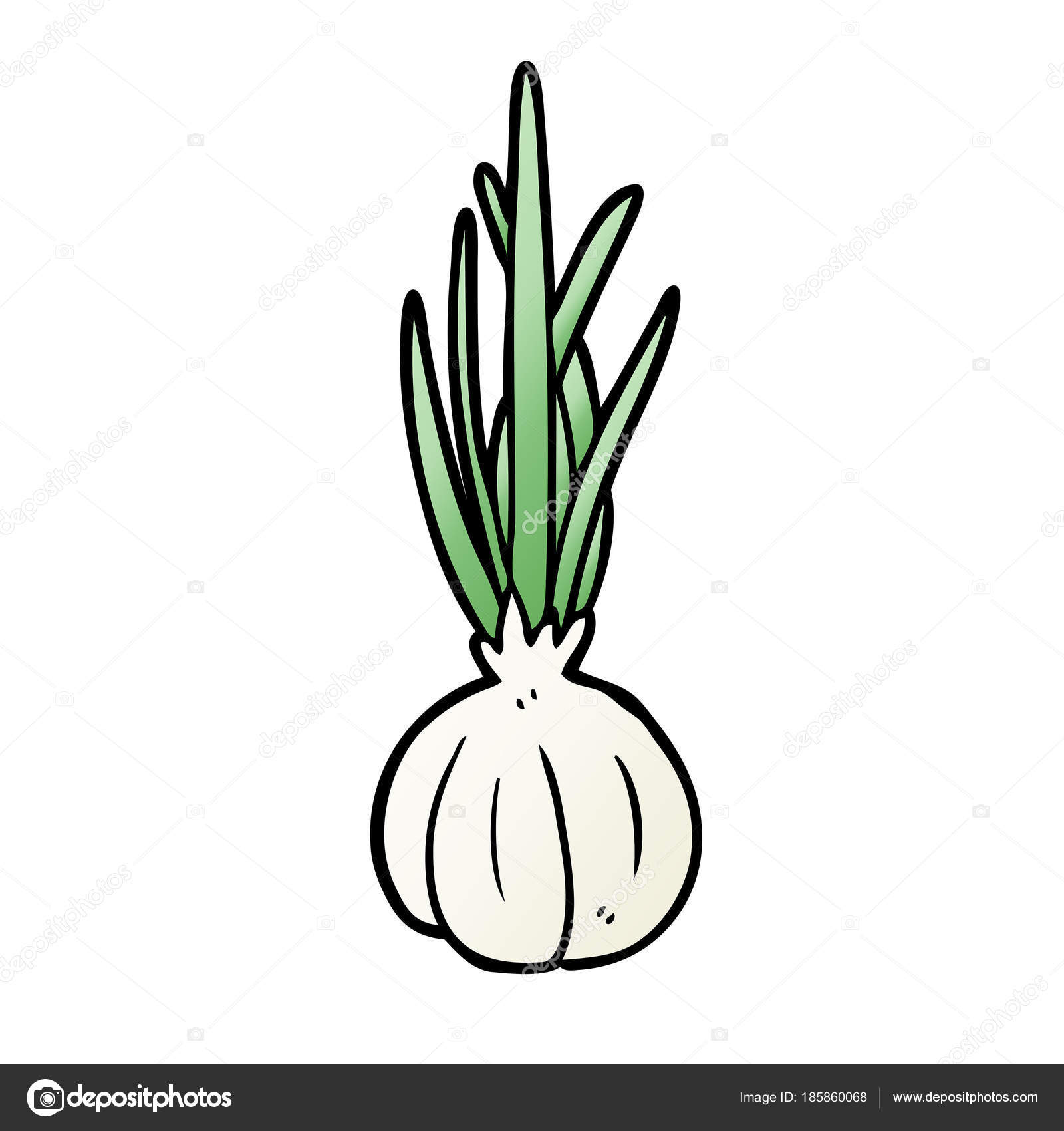 Vector Illustration Cartoon Garlic Bulb Stock Vector by ...
