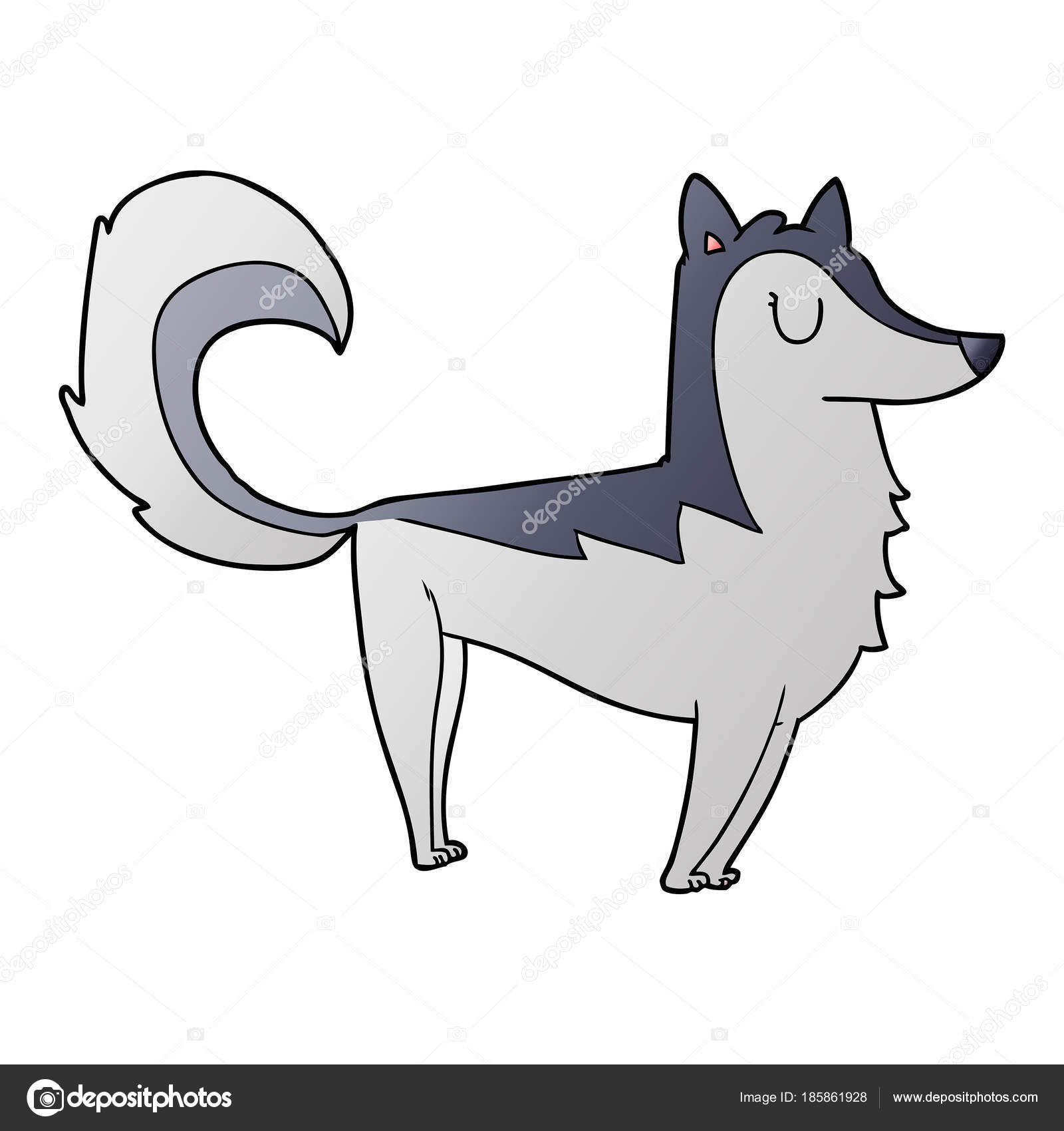 Vector Illustration Cartoon Husky Stock Vector Image by ...