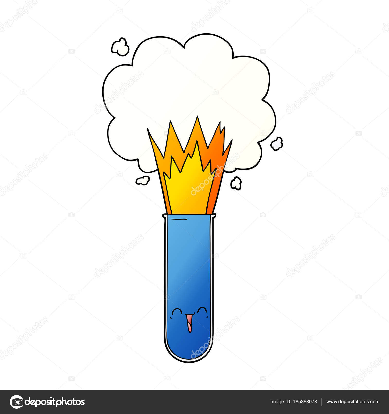 Cartoon Exploding Chemicals Test Tube Stock Vector Image by ...