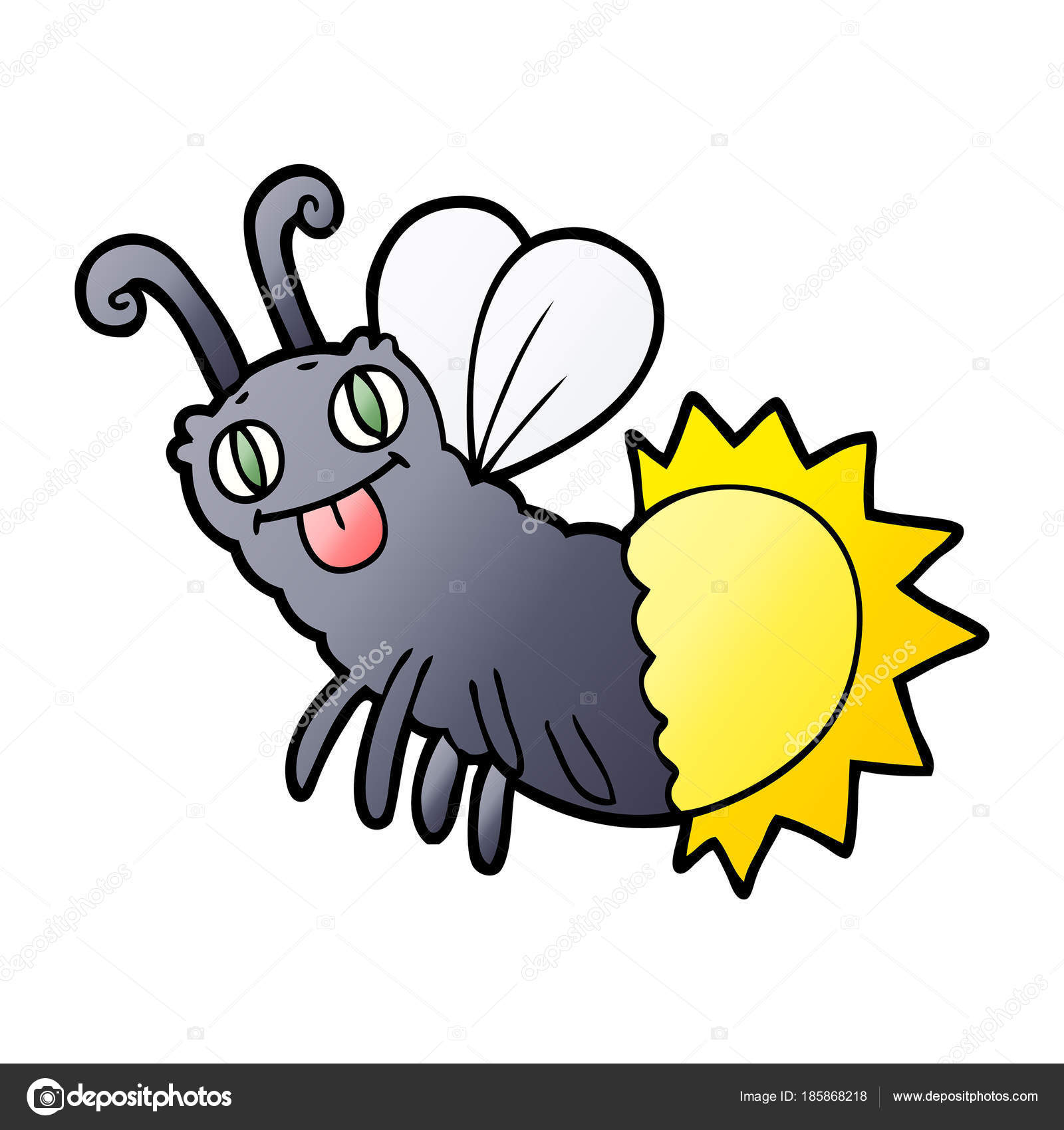 Vector Illustration Cartoon Firefly Stock Vector Image by ...