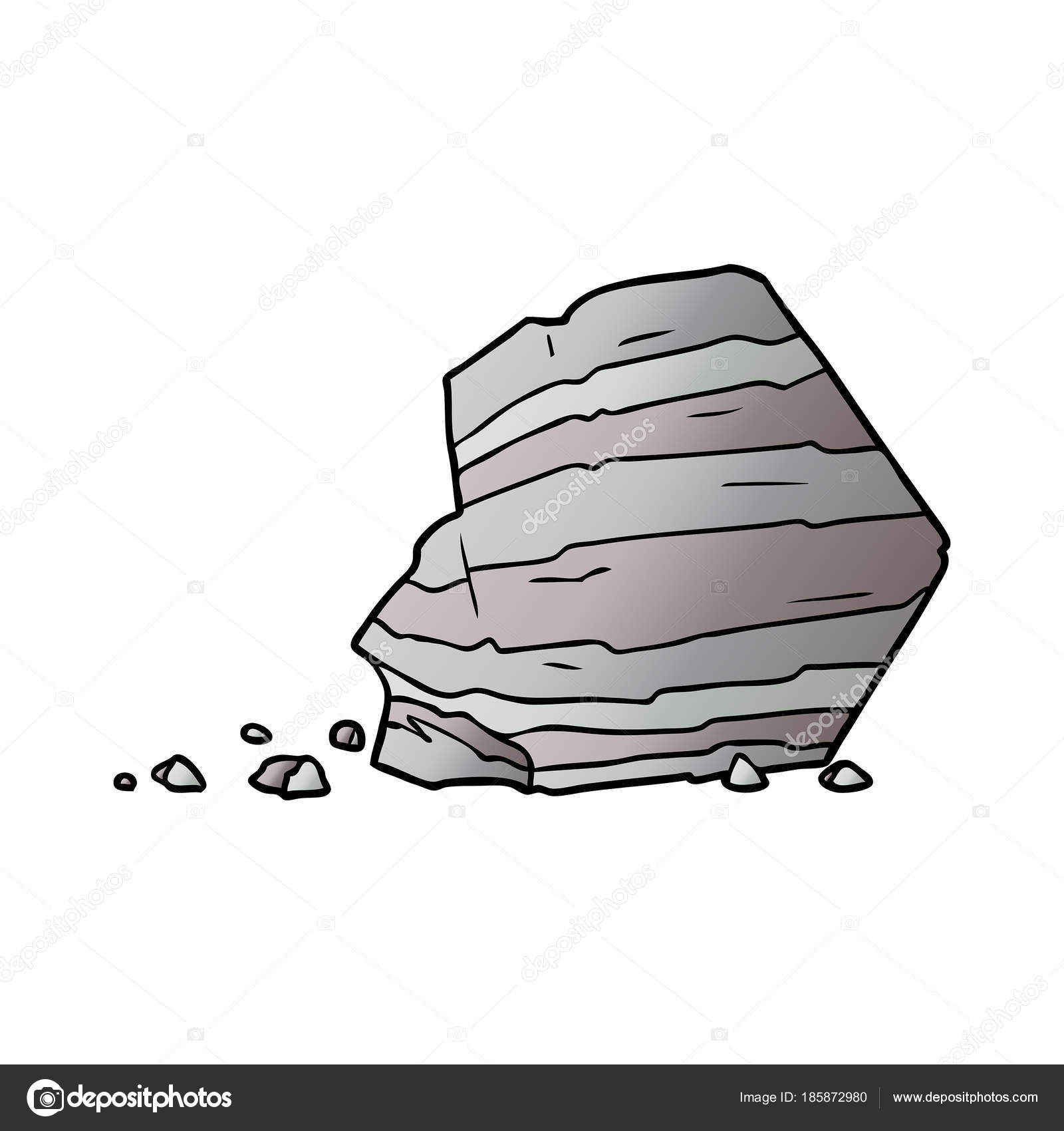 Vector Illustration Cartoon Rock Stock Vector Image by ©lineartestpilot ...