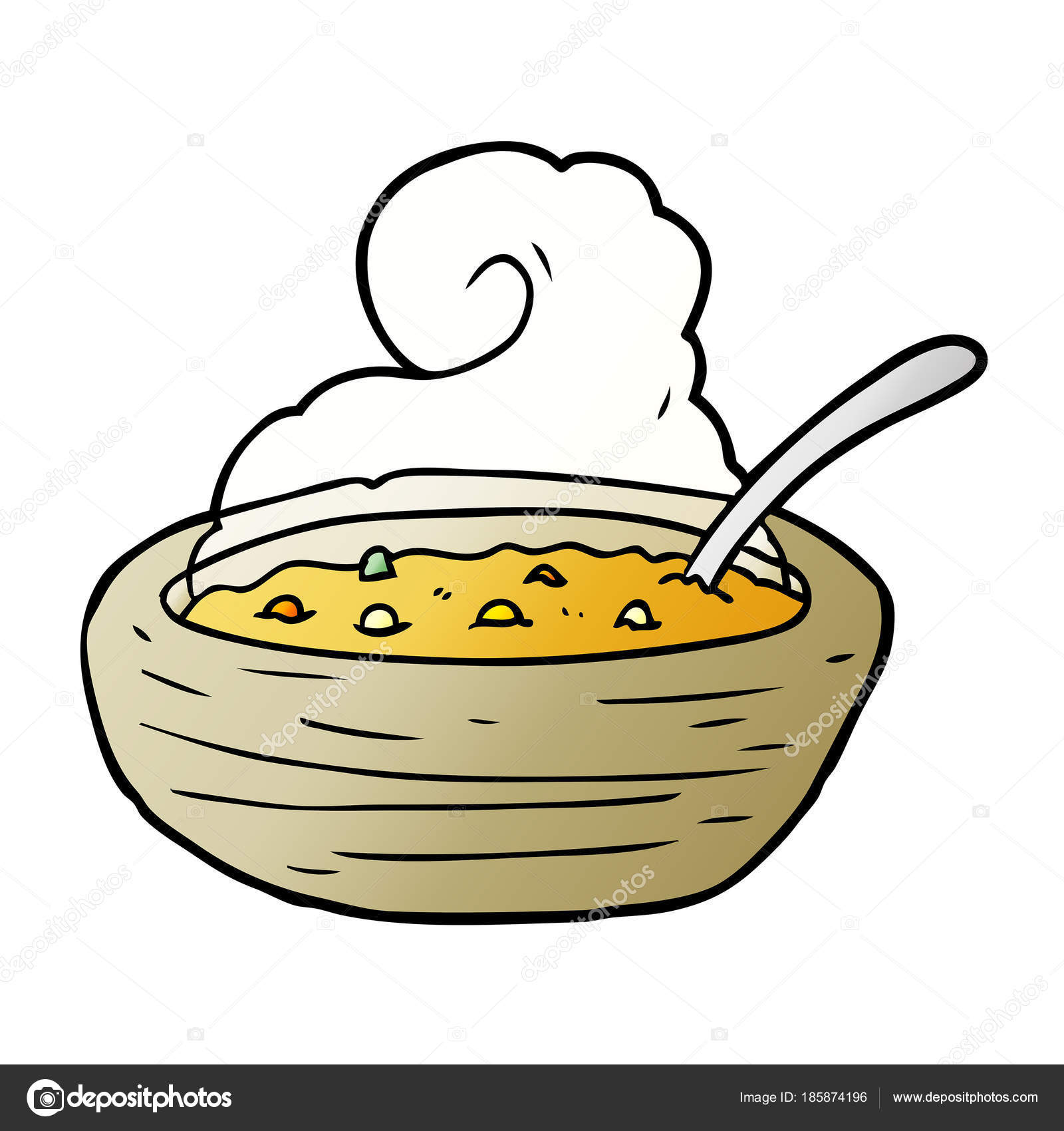 Cartoon Hot Bowl Broth Stock Vector by ©lineartestpilot 185874196