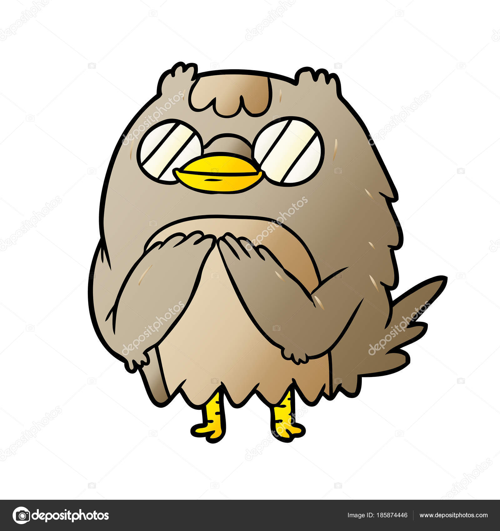 Cute Cartoon Wise Old Owl Stock Vector Image by ©lineartestpilot #185874446
