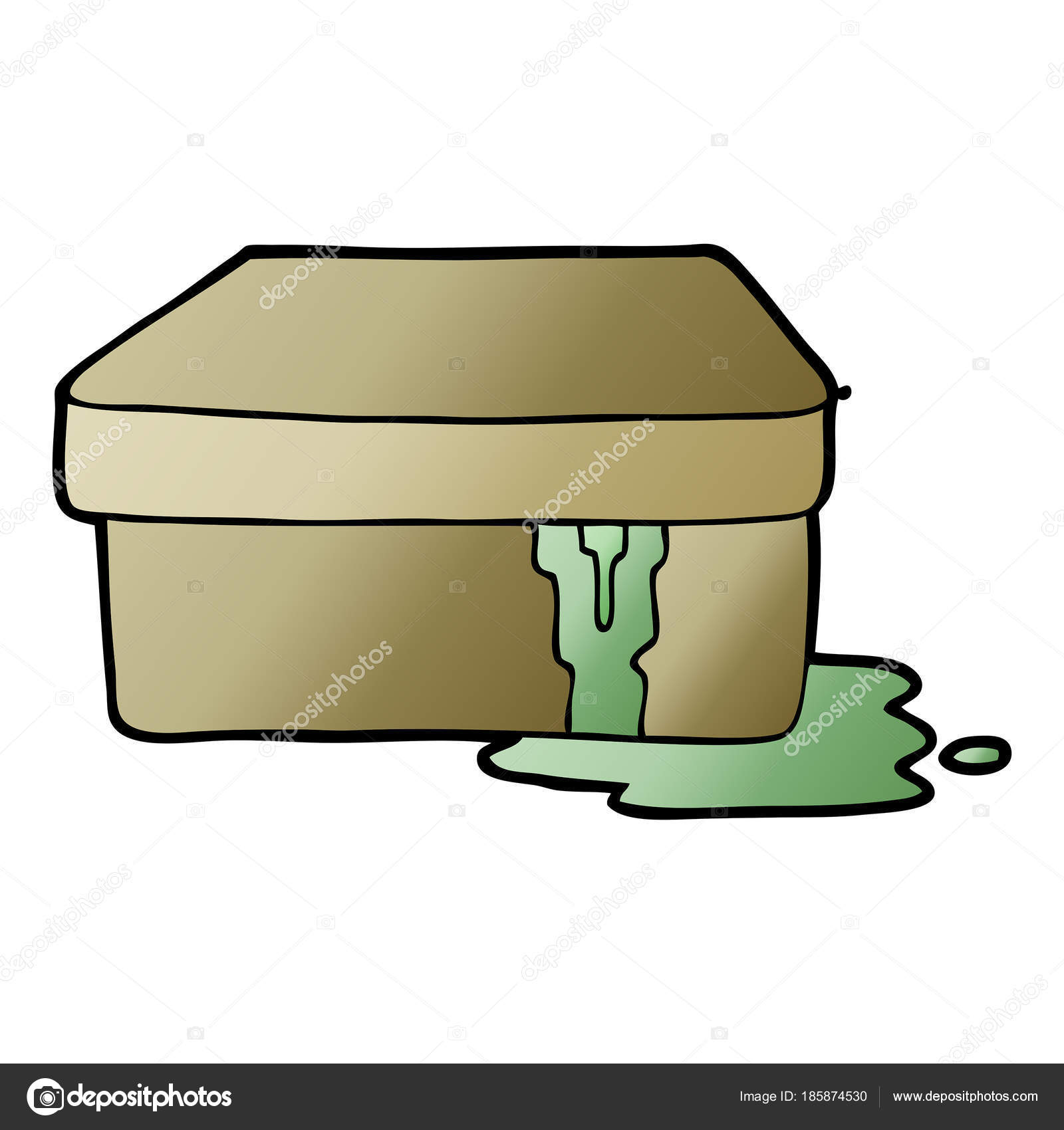 Cartoon Box Slime Stock Vector Image by ©lineartestpilot #185874530