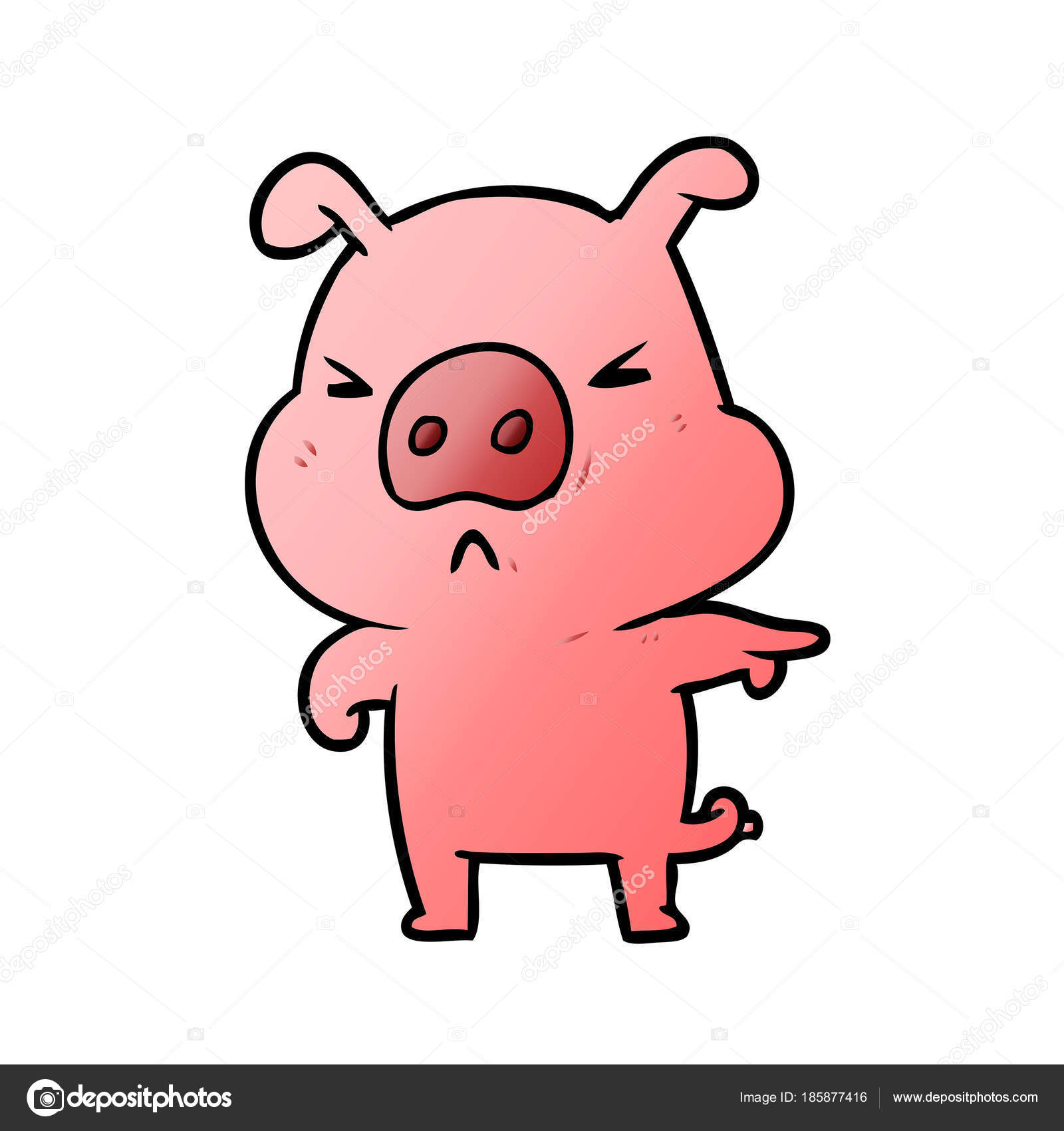 Angry Pig Cartoon