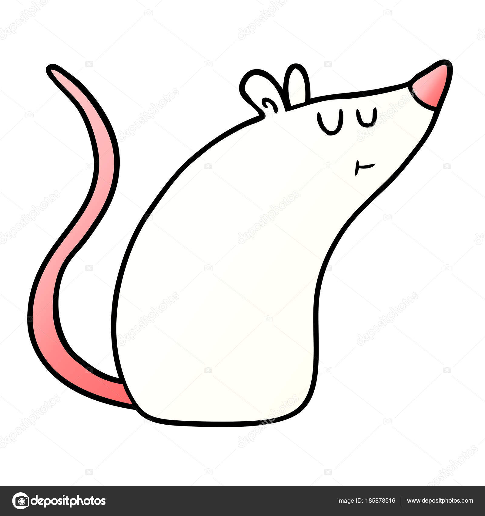 Vector Illustration Cartoon White Mouse Stock Vector Image by ...