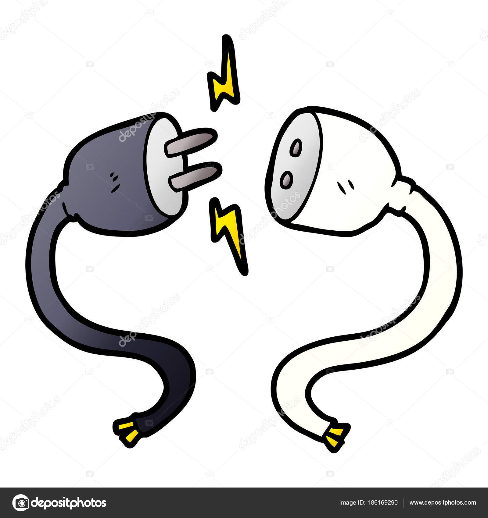 Cartoon Plug Socket Stock Vector by ©lineartestpilot 186169290