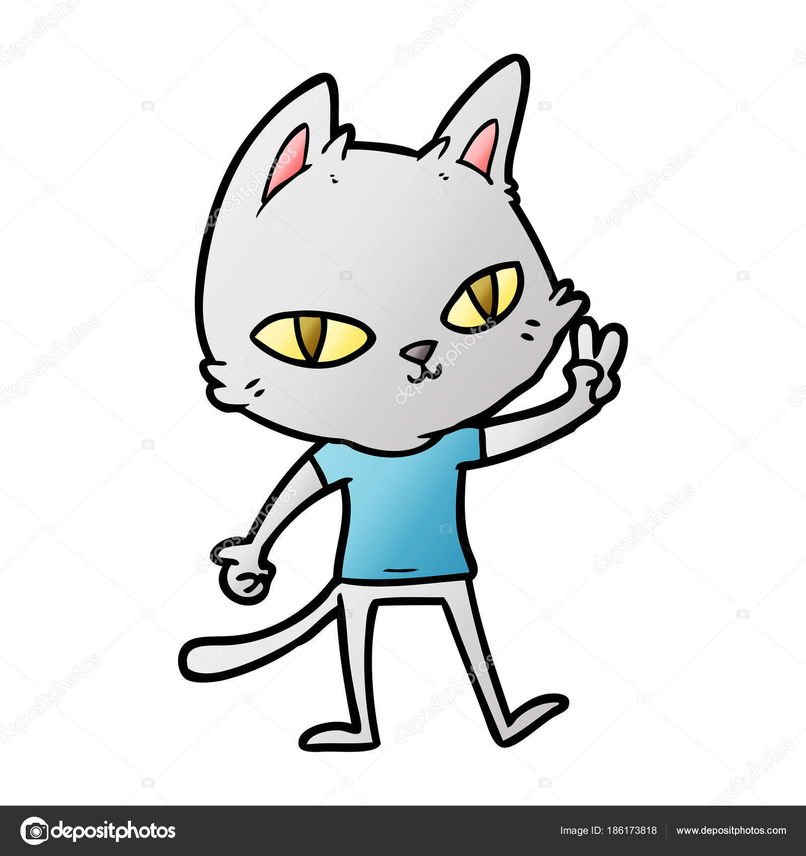 Gambar Vektor Dari Kartun Cat Vektor Stok oleh ©lineartestpilot 186173818