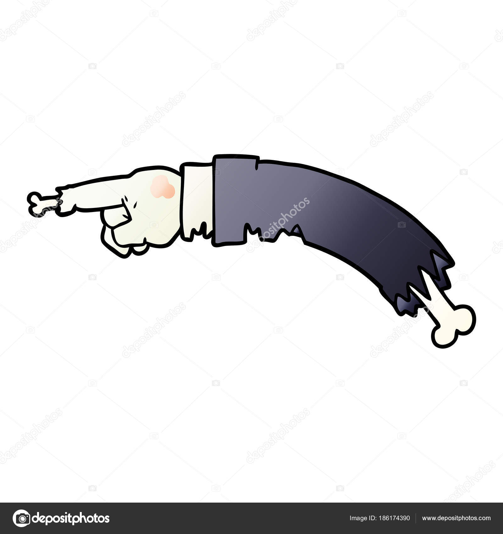 Cartoon Pointing Zombie Hand Stock Vector Image by ©lineartestpilot ...