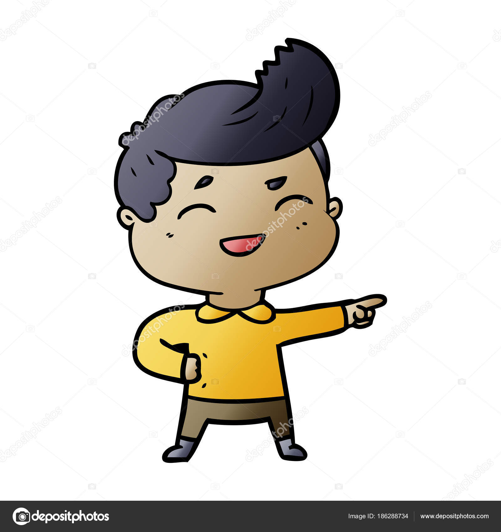 Hombre De Dibujos Animados Riendo