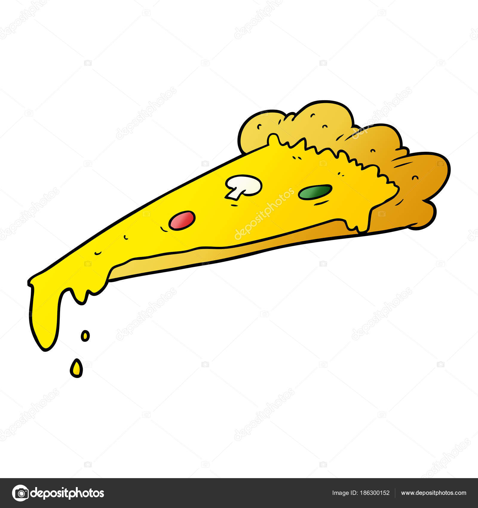 Tecknad Bit Pizza — stockvektor av ©lineartestpilot 186300152