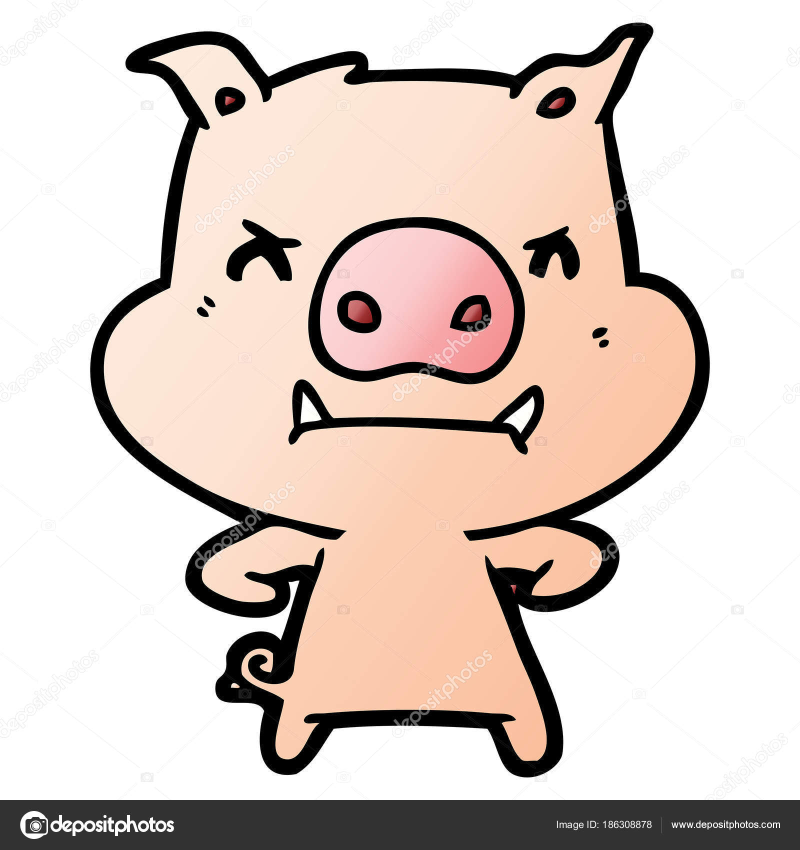 Mean Cartoon Pig