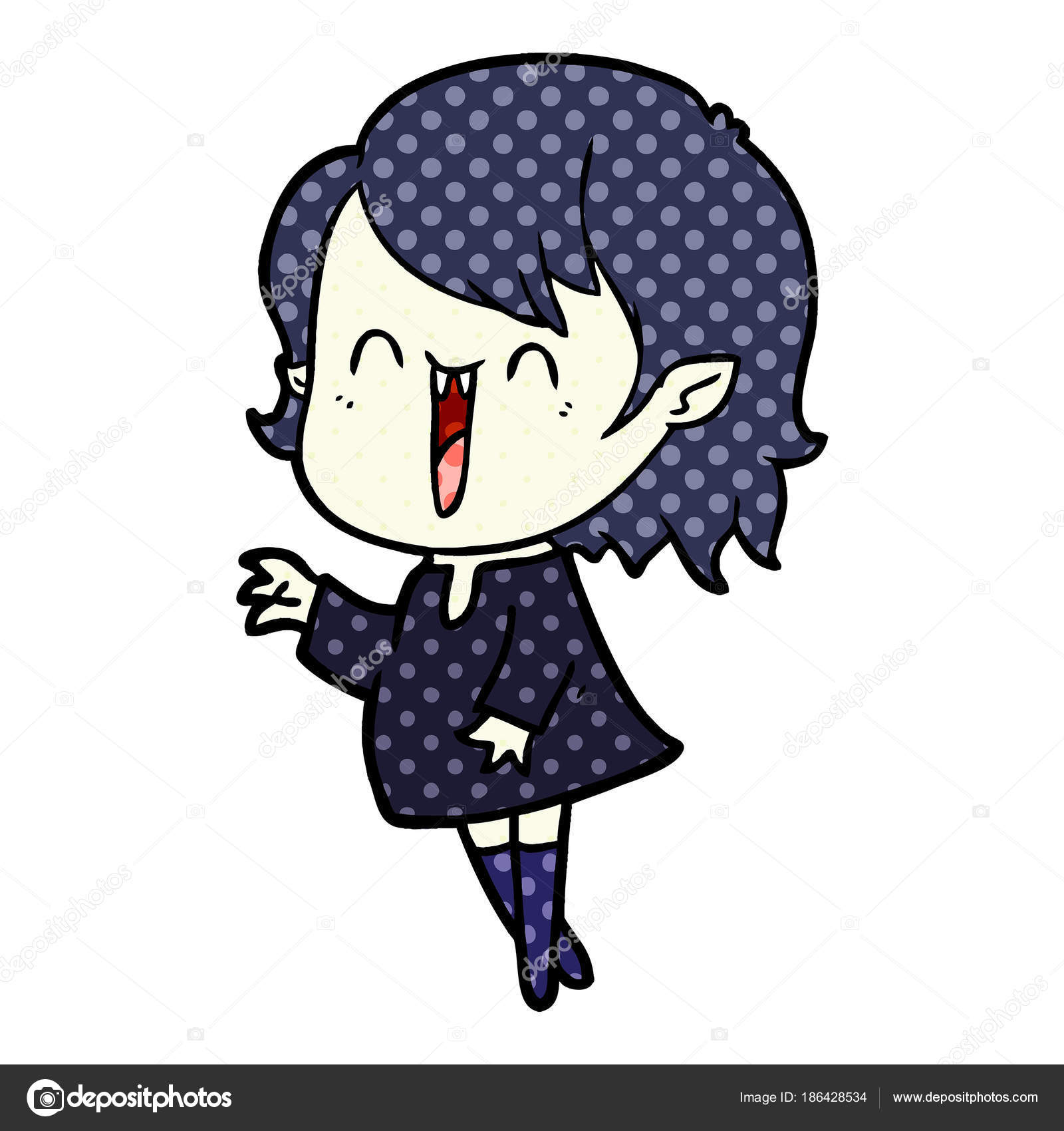 Cute Cartoon Vampires Girl