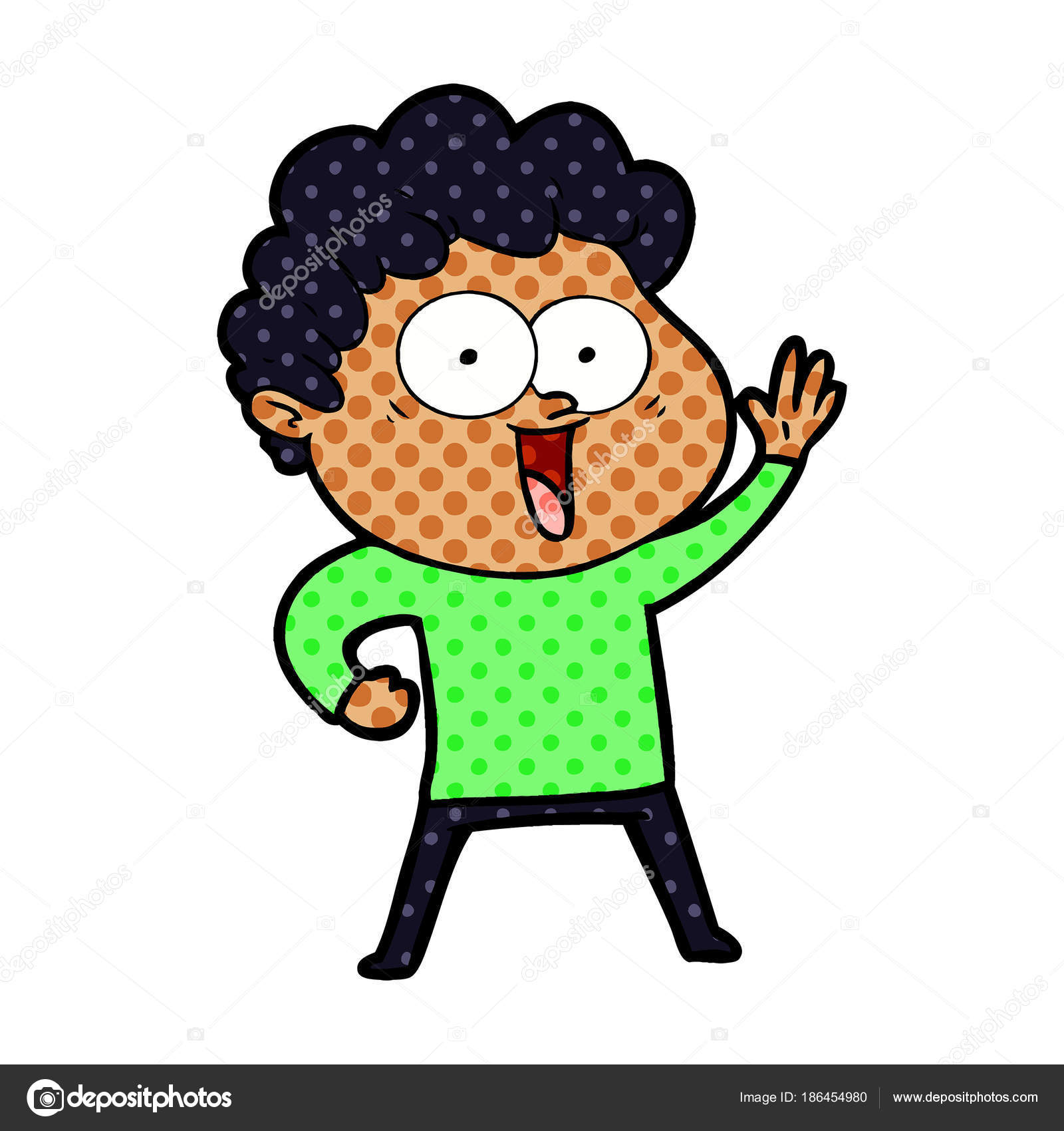 Vector Illustration Cartoon Happy Man Stock Illustration by ...