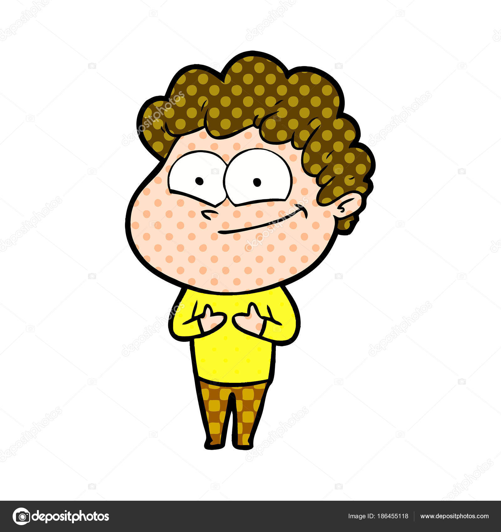 Vector Illustration Cartoon Happy Man Stock Illustration by ...