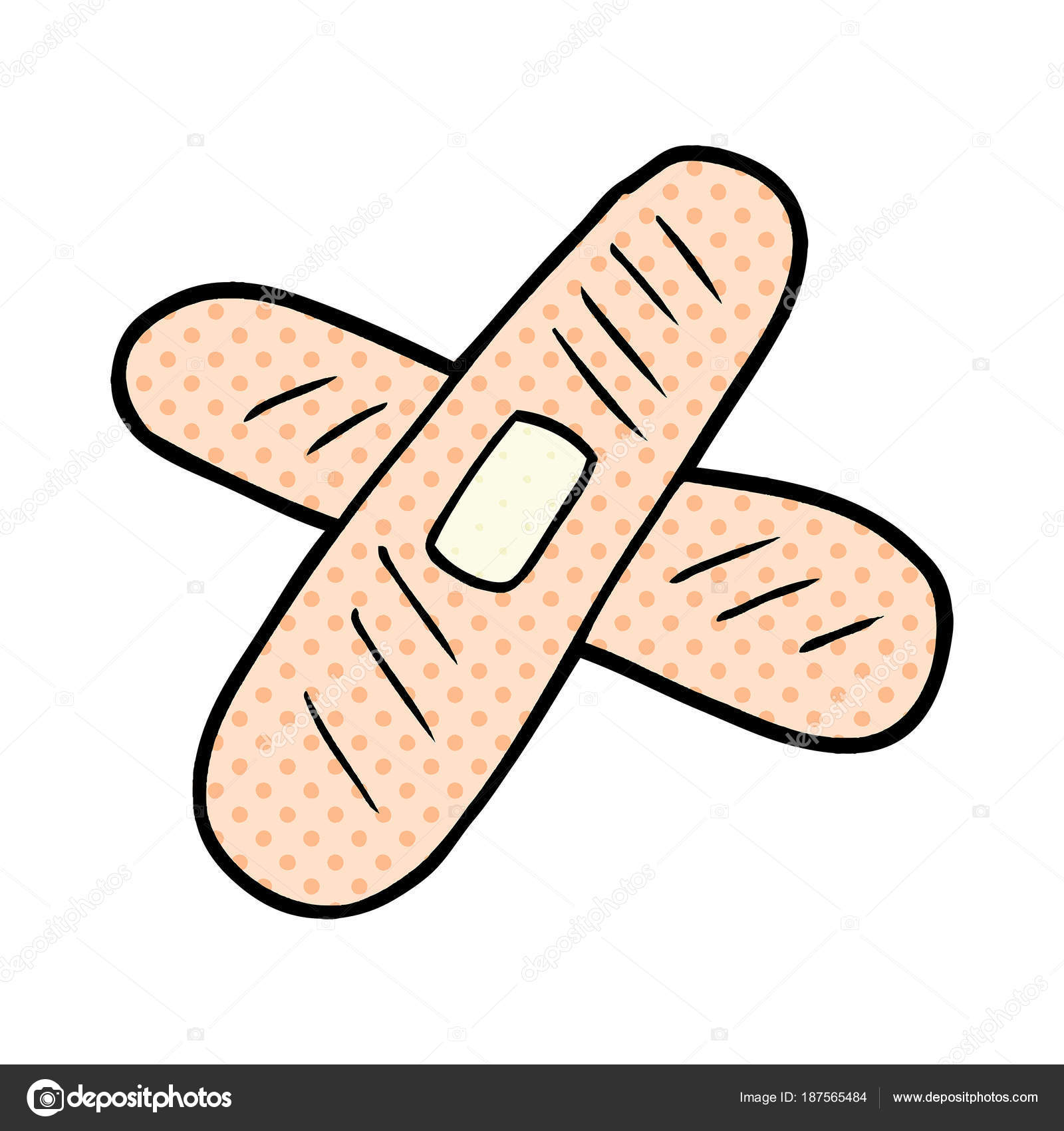 Vector Illustration Cartoon Sticking Plaster Stock Vector Image by ...