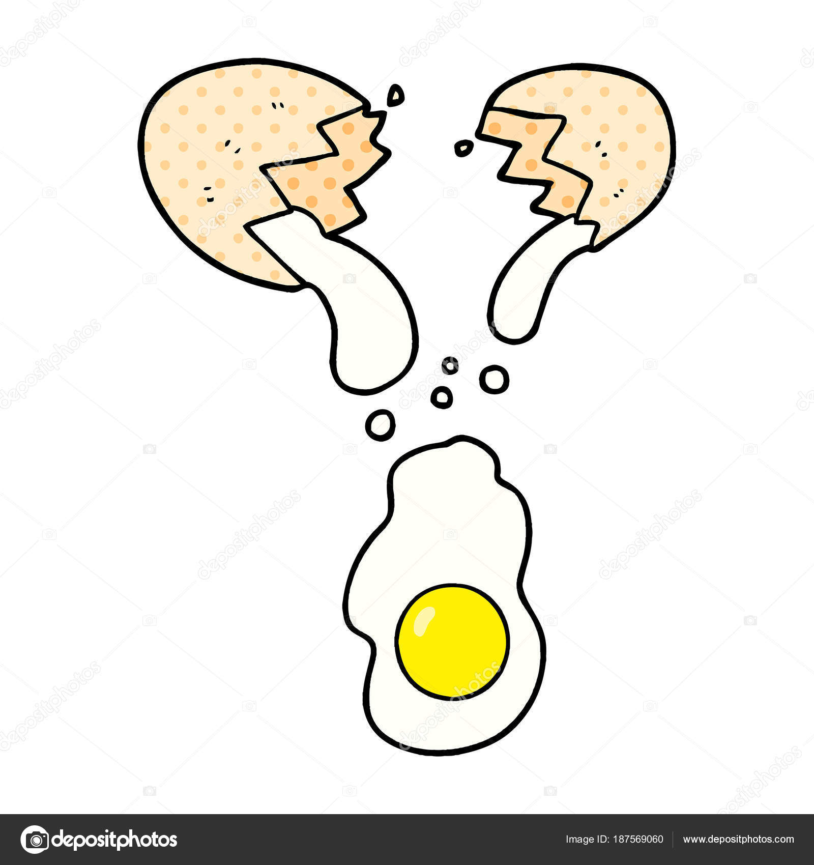 Ilustrasi Vektor Dari Telur Segar Yang Retak Vektor Stok oleh ...