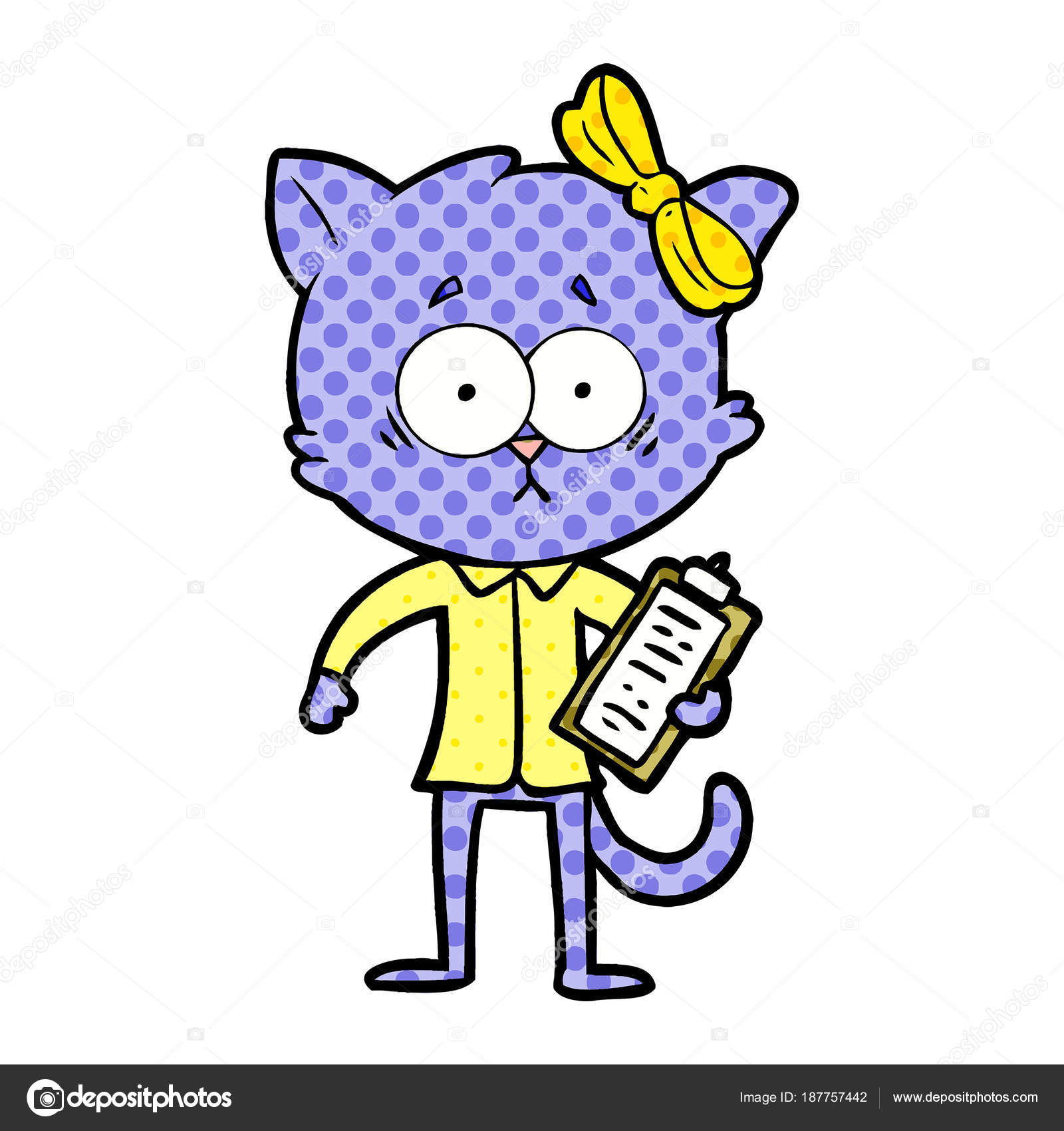 Gambar Vektor Dari Kartun Cat Vektor Stok oleh ©lineartestpilot 187757442