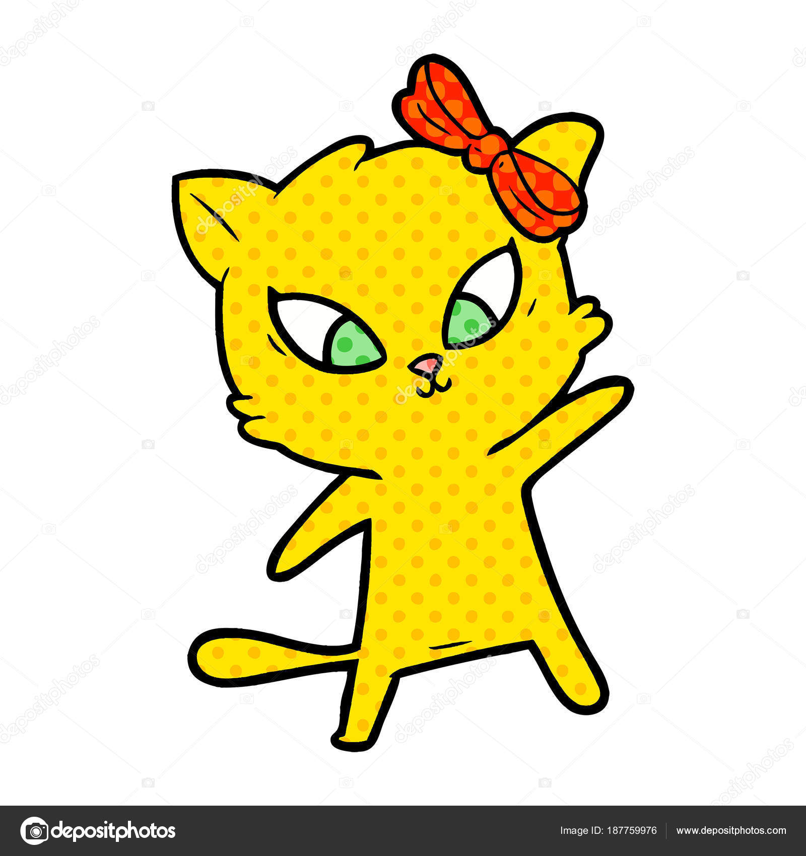 Gambar Vektor Dari Kartun Cat Vektor Stok oleh ©lineartestpilot 187759976