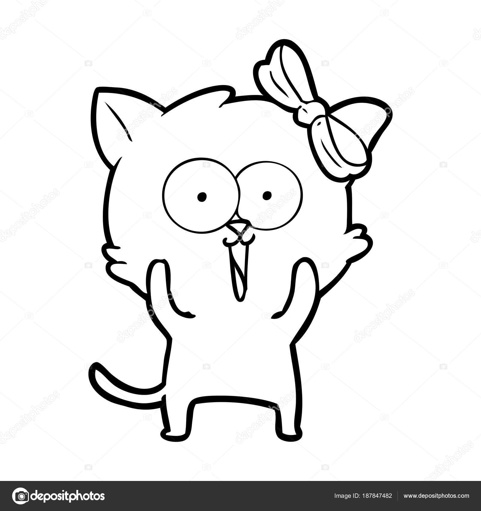 Gambar Vektor Dari Kartun Cat Vektor Stok oleh ©lineartestpilot 187847482