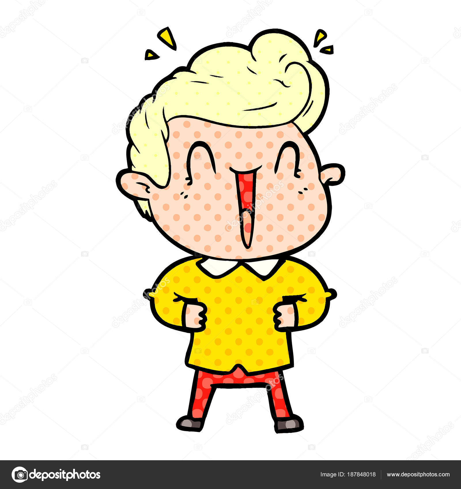 Vector Illustration Cartoon Excited Man Stock Vector by ...