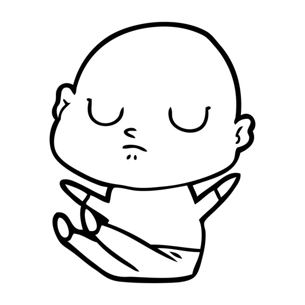 Vektor Ilustrasi Kartun Botak Manusia Vektor Stok oleh ©lineartestpilot ...