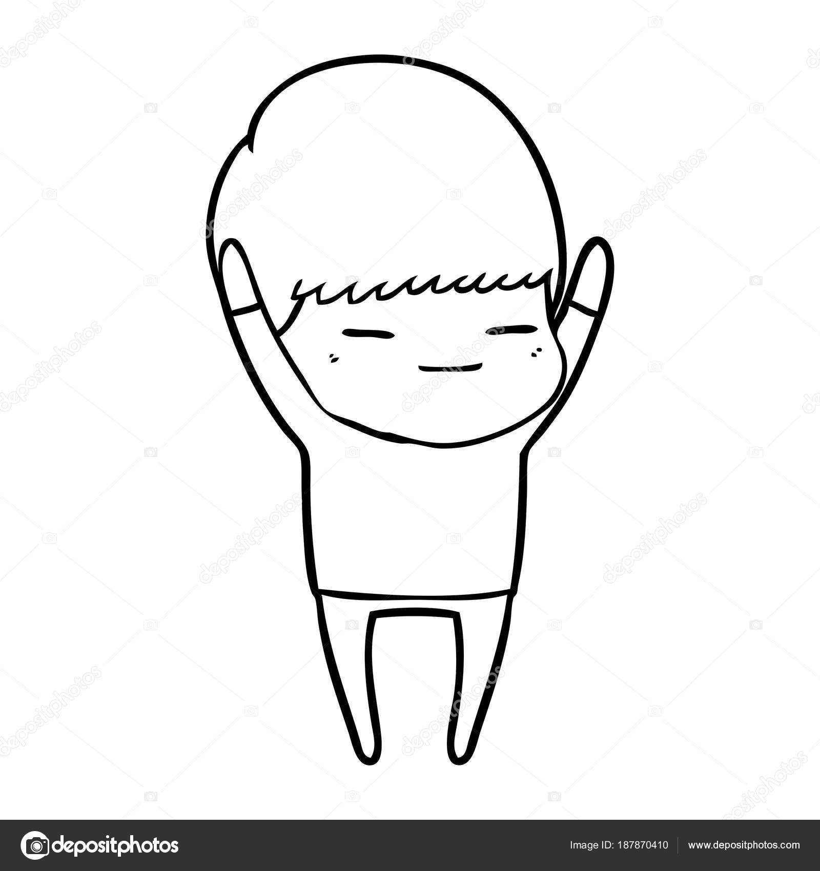 Vector Ilustración Dibujos Animados Engreído Chico vector, gráfico ...