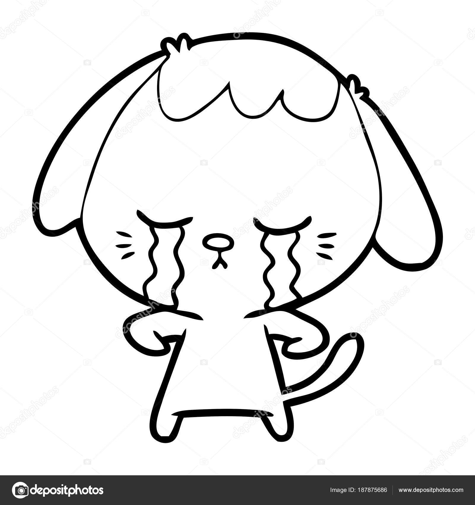 Vector Illustration Cartoon Crying Dog Stock Vector by ©lineartestpilot ...