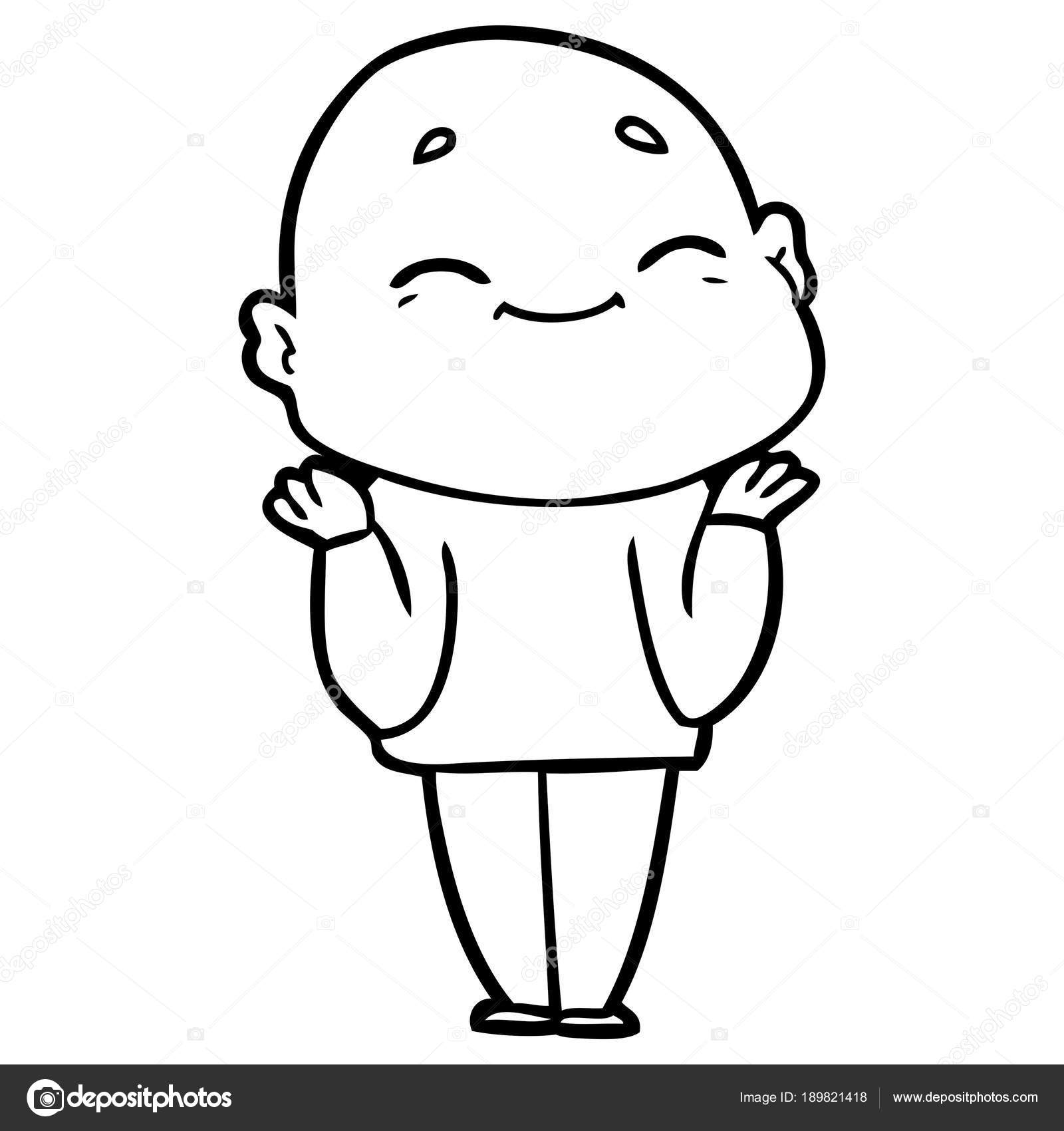 Vektor Ilustrasi Kartun Botak Manusia Vektor Stok oleh ©lineartestpilot ...