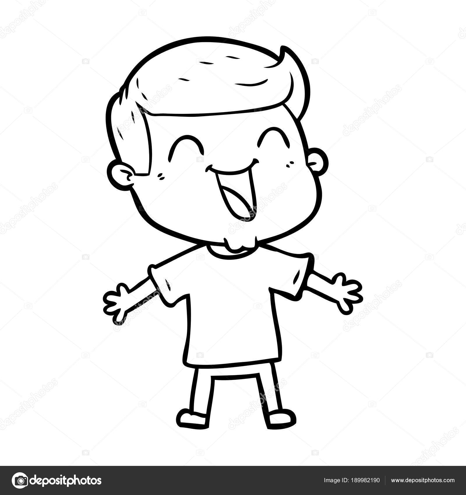 Vector Illustration Cartoon Happy Man Stock Vector by ©lineartestpilot ...