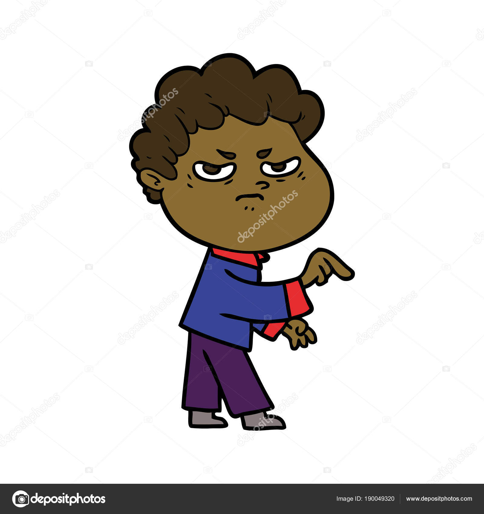 Vector Illustration Cartoon Angry Man Stock Vector by ©lineartestpilot ...