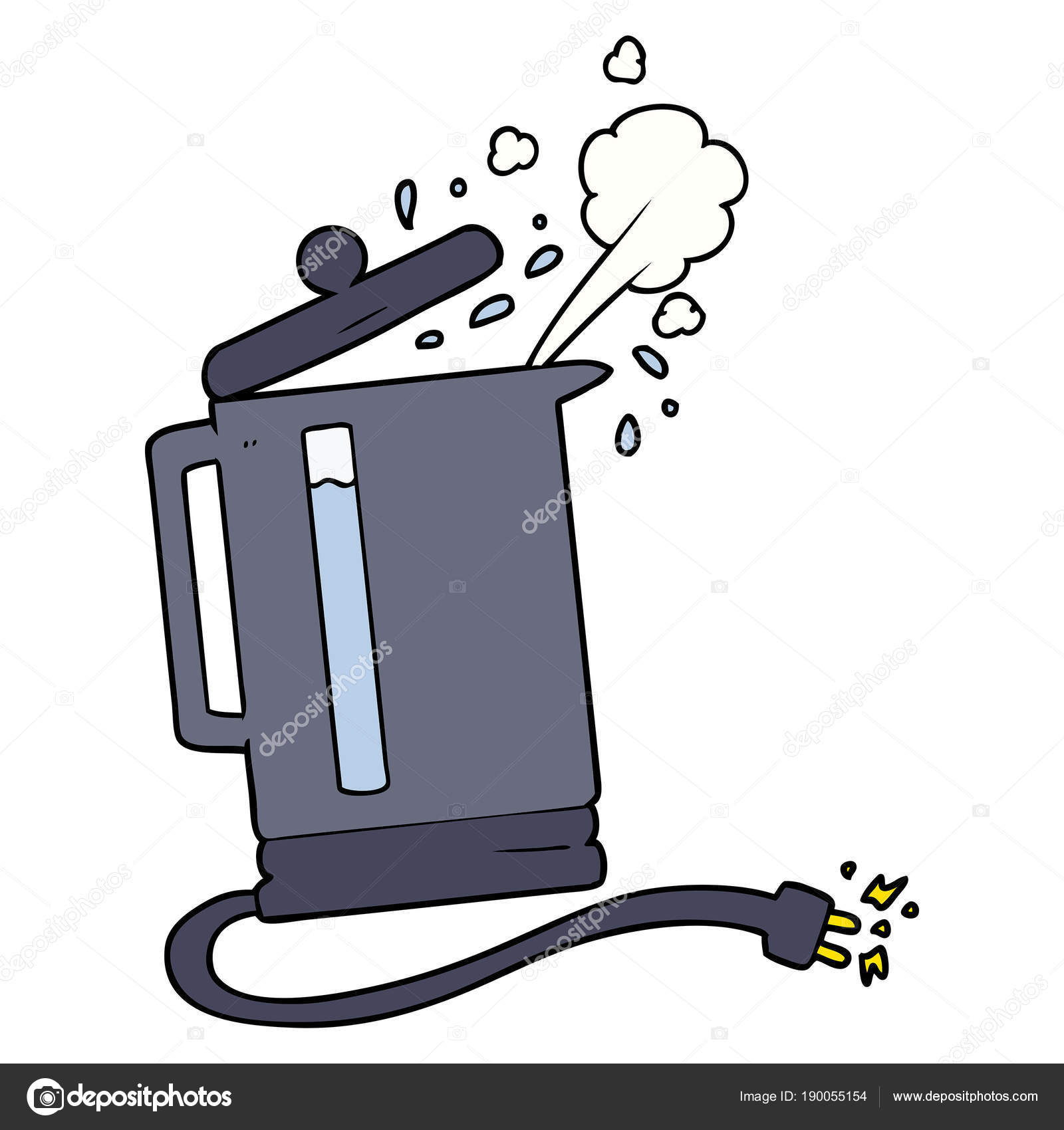 Vector Ilustración Caldera Dibujos Animados Vector de stock por ...