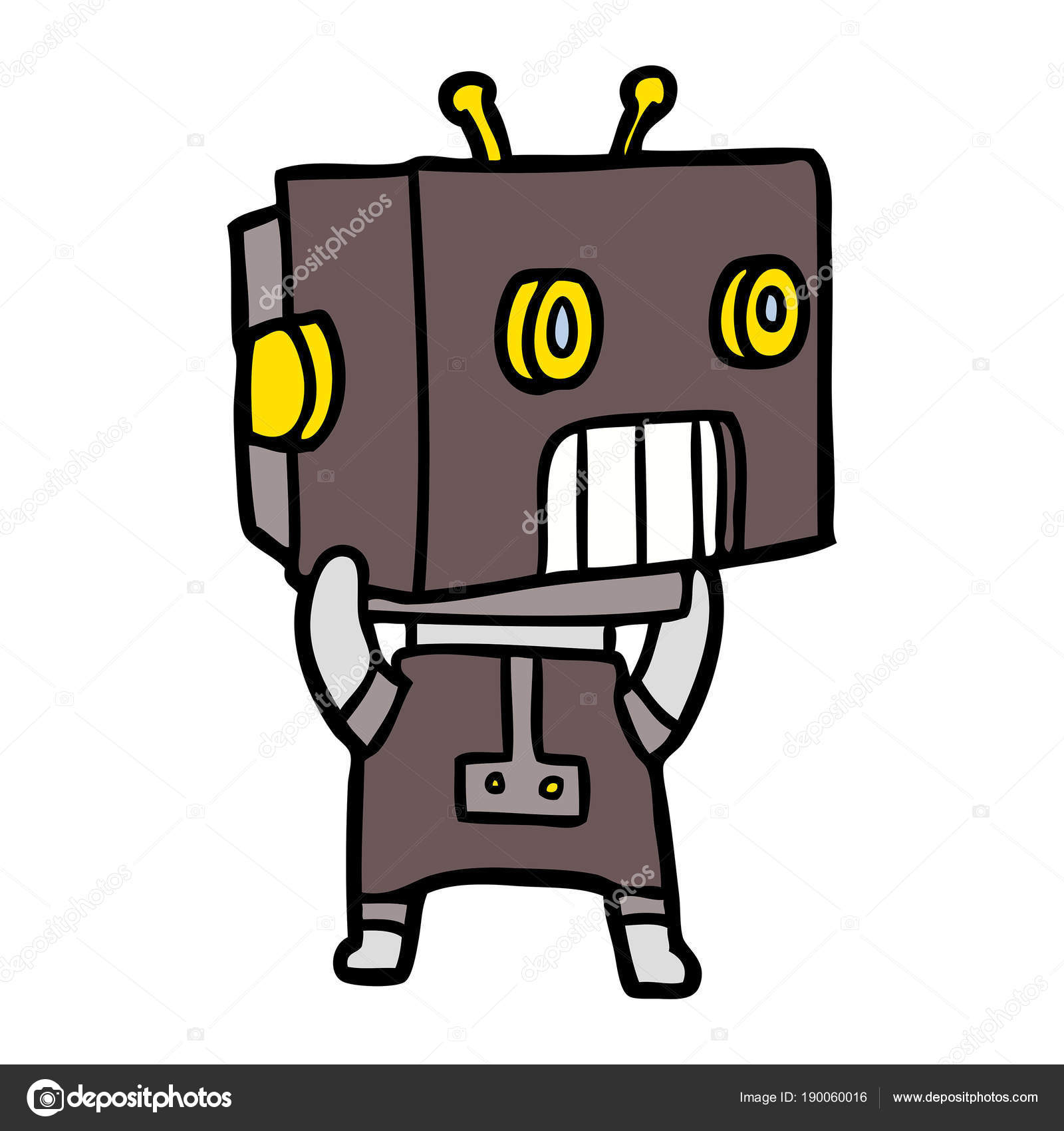 Vector Illustration Cartoon Robot Stock Vector by ©lineartestpilot ...