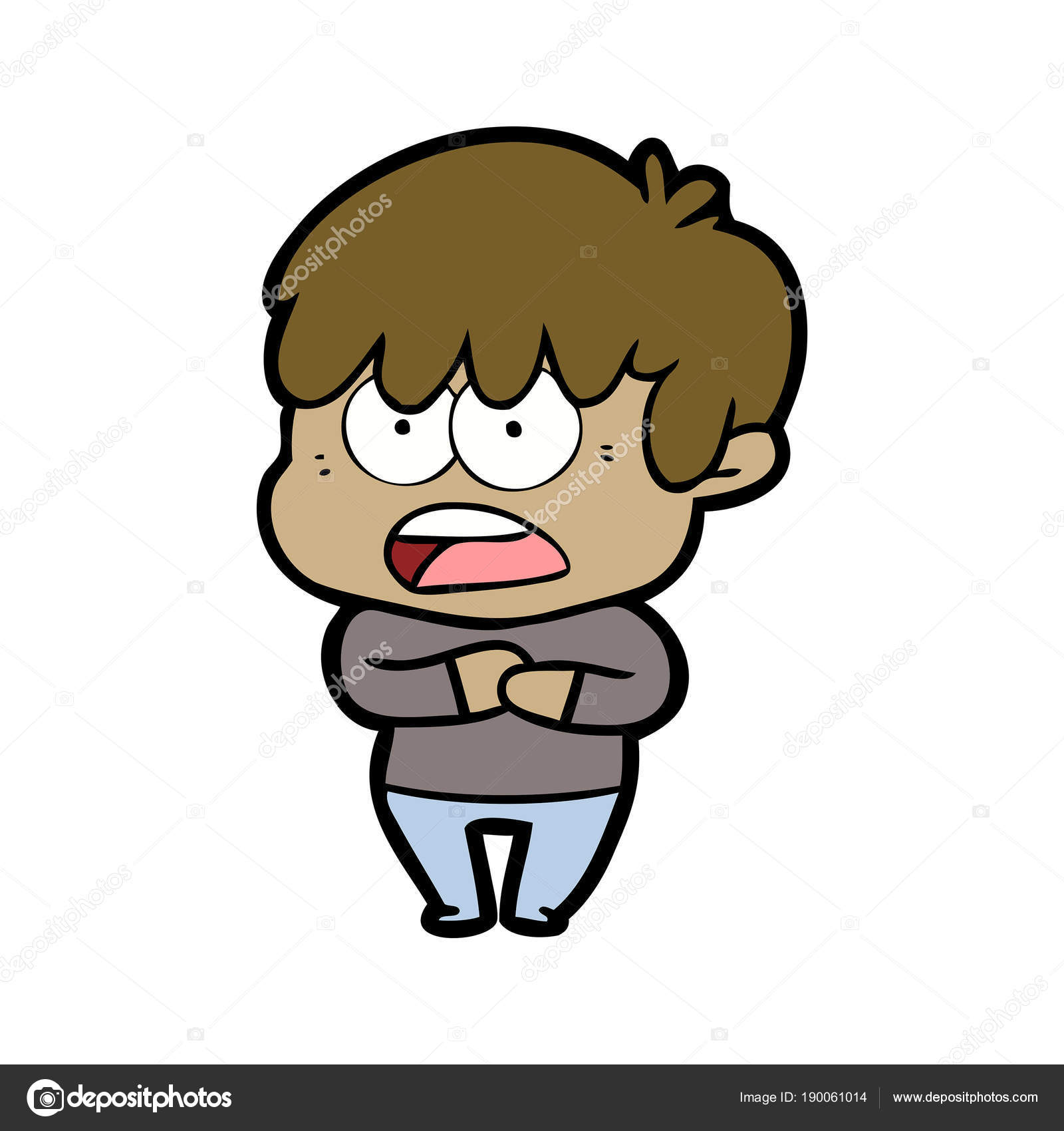 Worried Boy Cartoon
