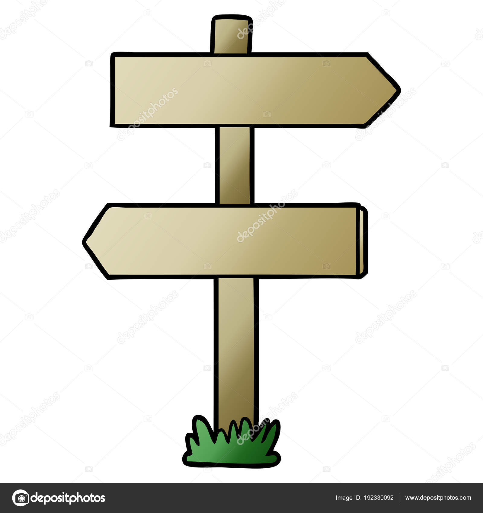 Vector Illustration Cartoon Sign Post Stock Vector by ©lineartestpilot ...