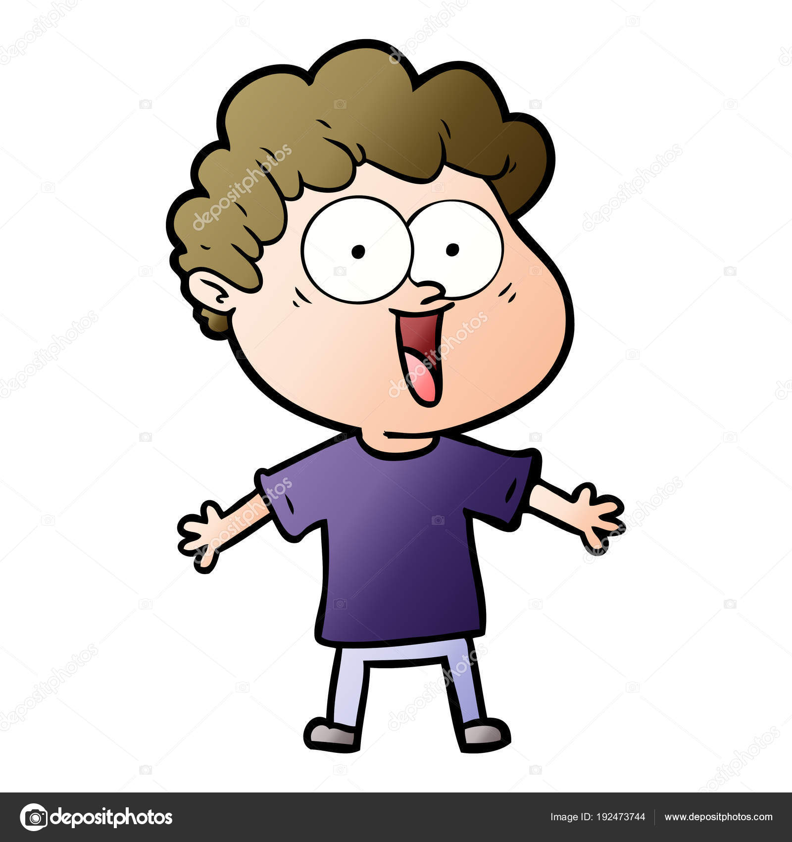 Vector Illustration Cartoon Happy Man Stock Vector by ©lineartestpilot ...