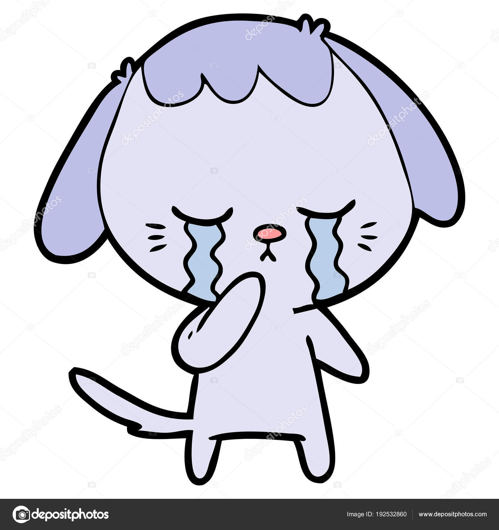 Vector Ilustración Dibujos Animados Llorando Perro Vector de stock por ...