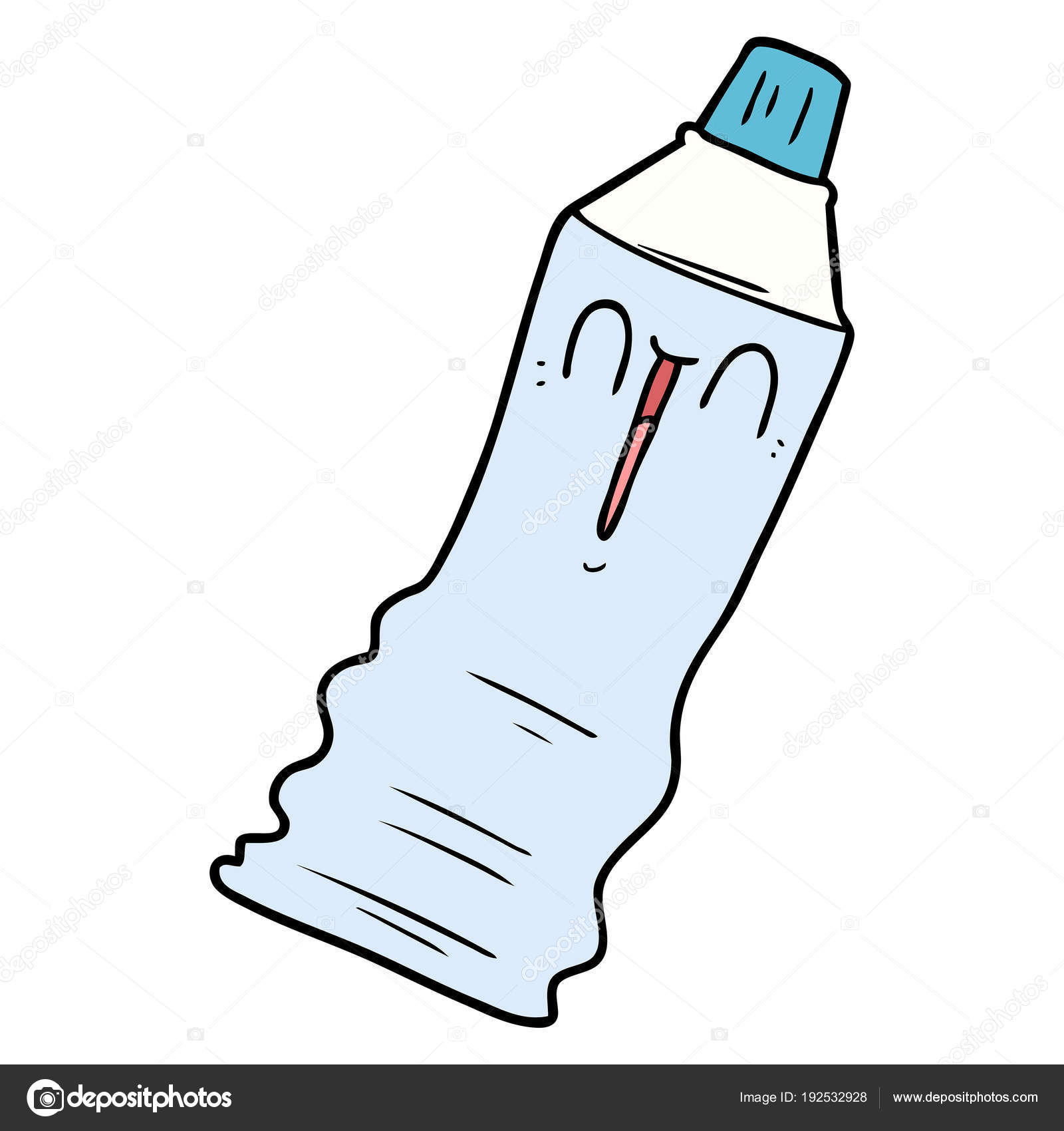 Vector Illustration Cartoon Toothpaste Tube Stock Vector Image by ...