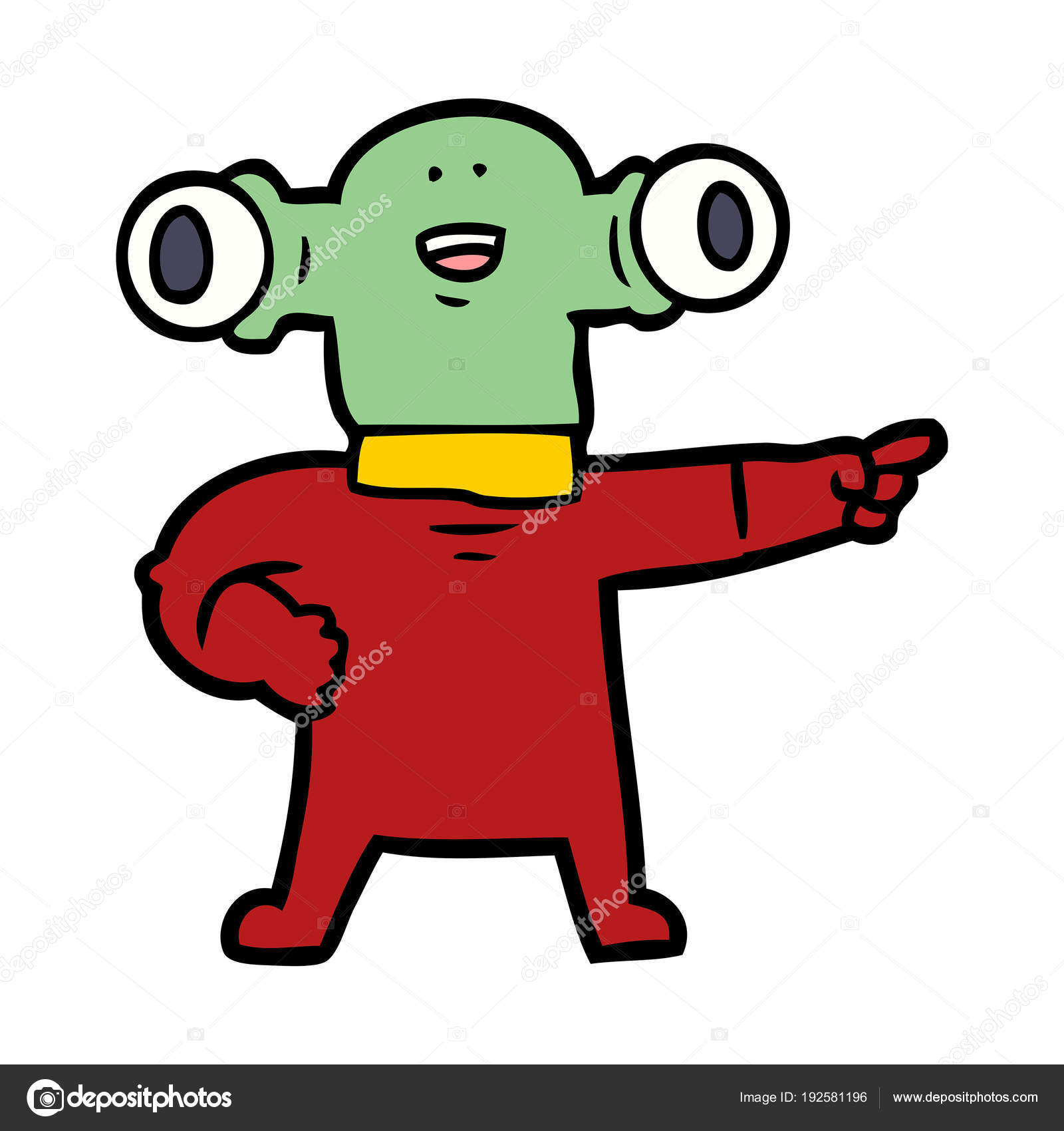 Download - Vector illustration of friendly cartoon alien — Stock ... Download - Vector illustration of friendly cartoon alien — Stock ...