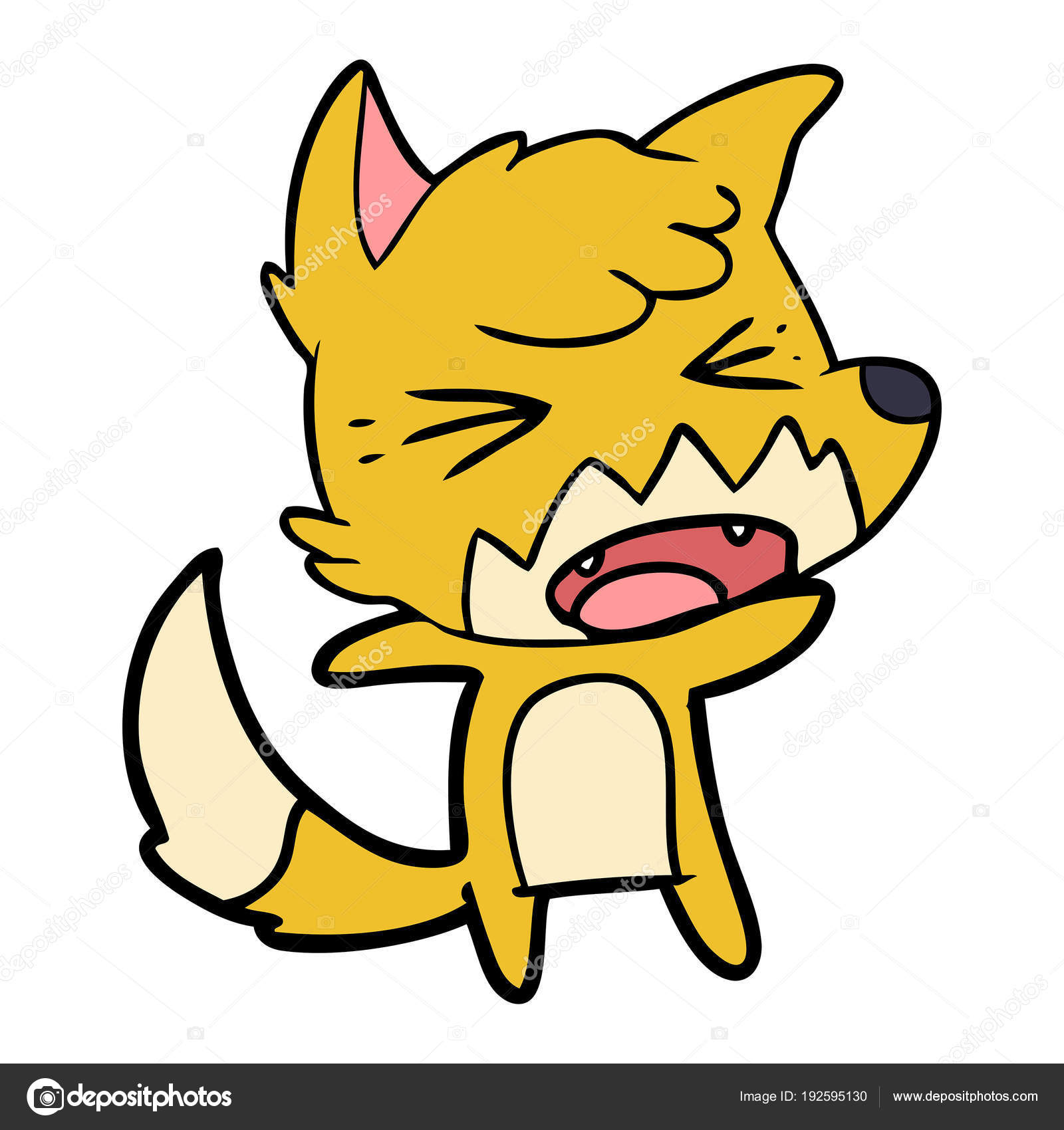 Vector Illustration Angry Cartoon Fox Stock Vector by ©lineartestpilot ...