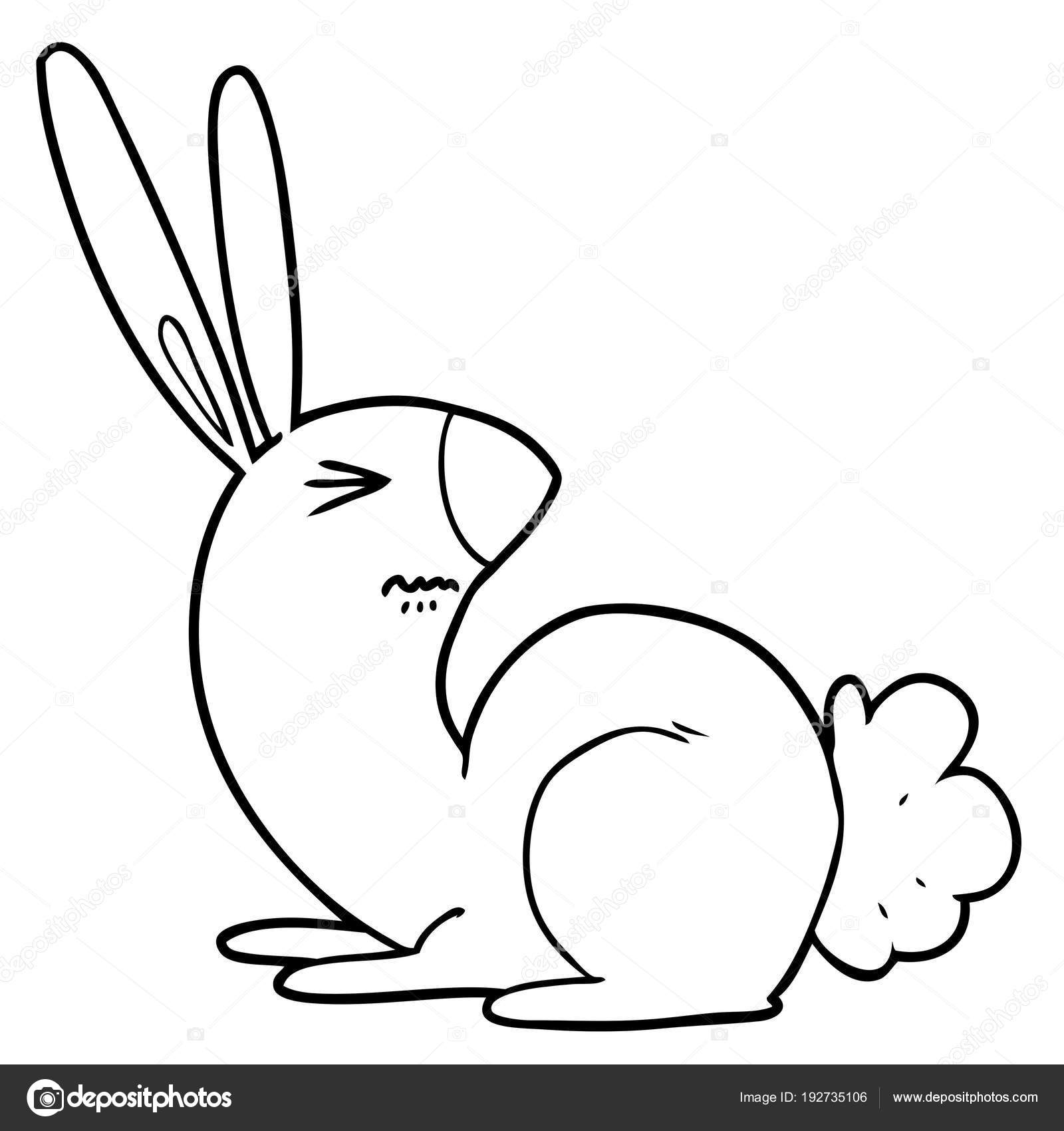 Vector Illustration Cartoon Annoyed Rabbit Stock Vector by ...