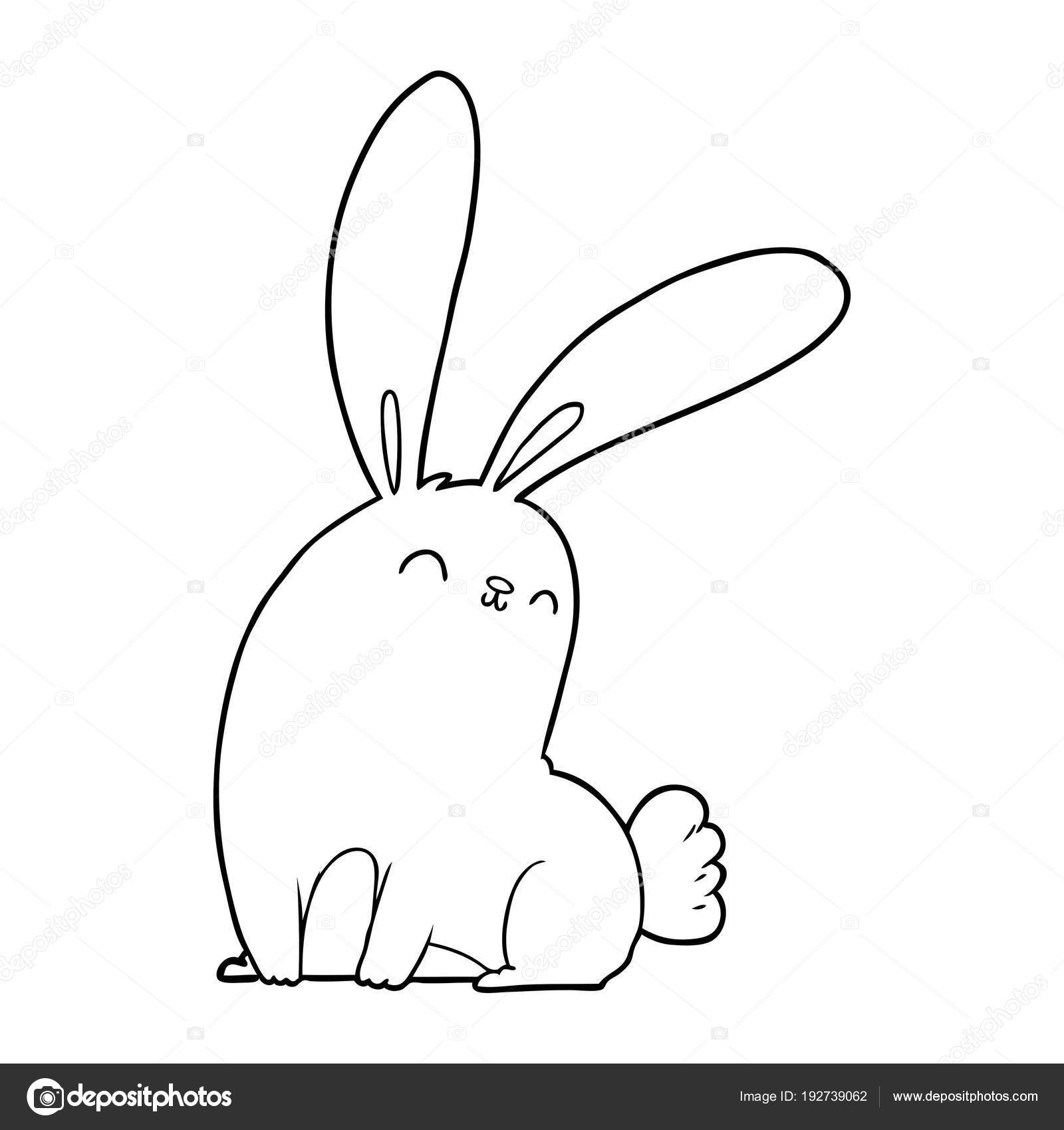 Vector Illustration Cute Cartoon Rabbit Stock Vector by ...