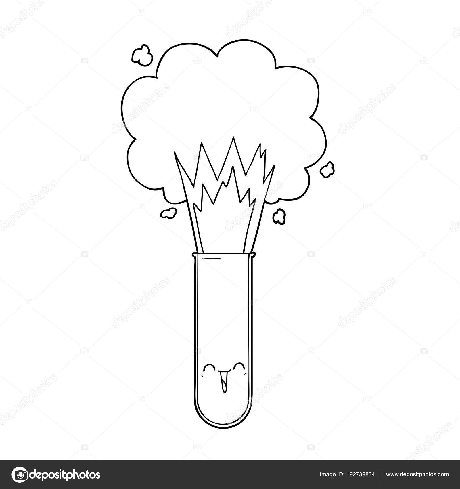 Cartoon Exploding Chemicals Test Tube Stock Vector Image by ...