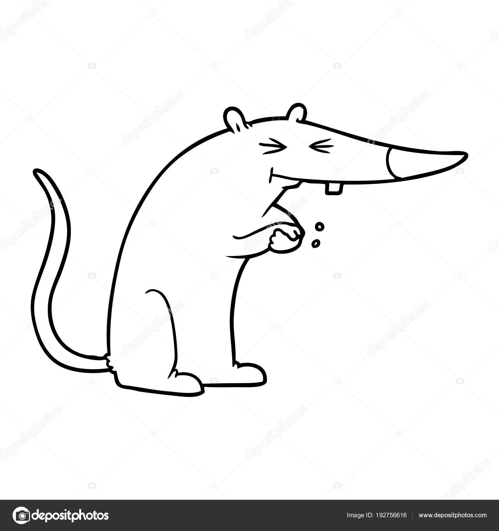Vector Illustration Cartoon Sneaky Rat Stock Vector Image by ...