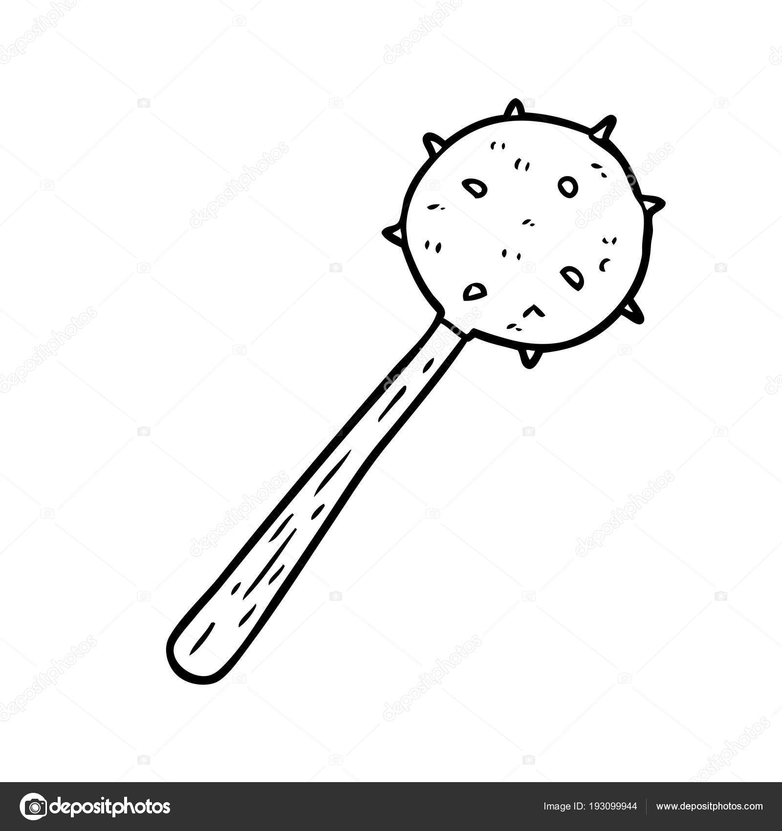 Medieval Mace Drawing